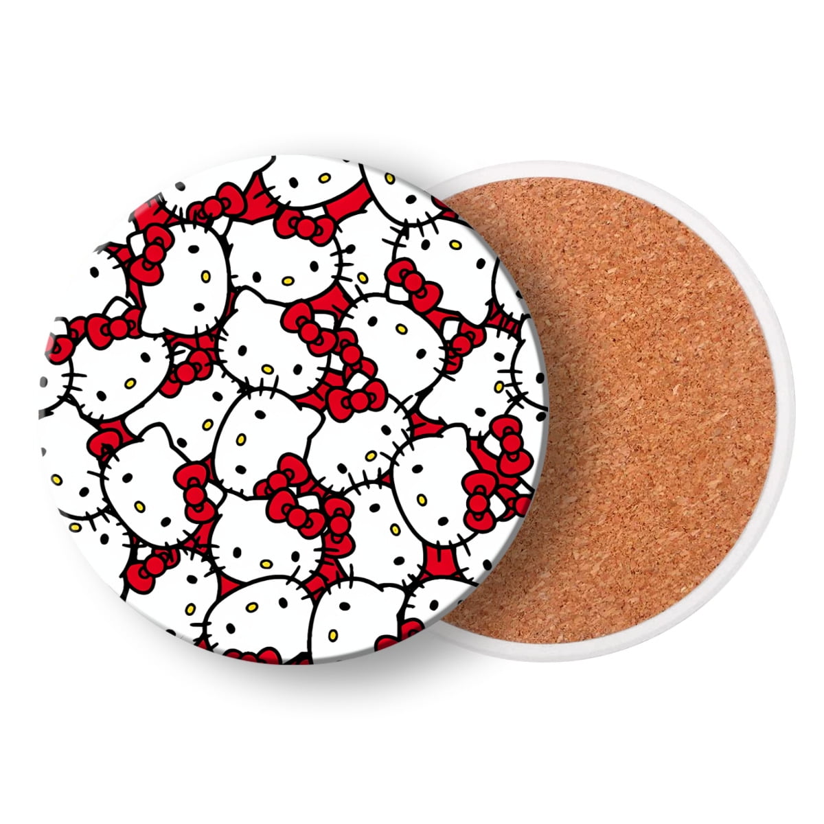 Hello Kitty Circular Ceramic coasters combination set 6PCS - Walmart.com