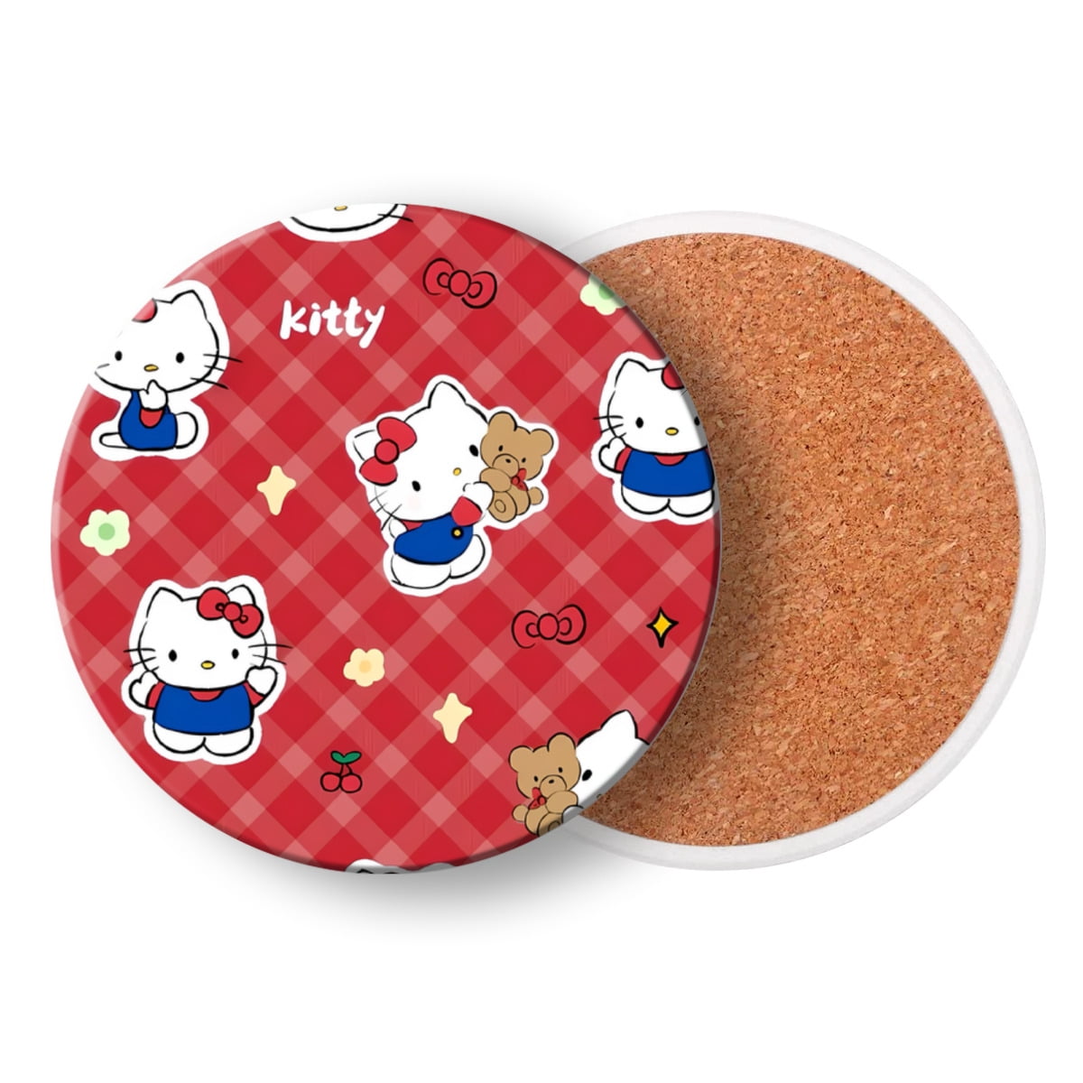 Hello Kitty Circular Ceramic coasters combination set 6PCS - Walmart.com