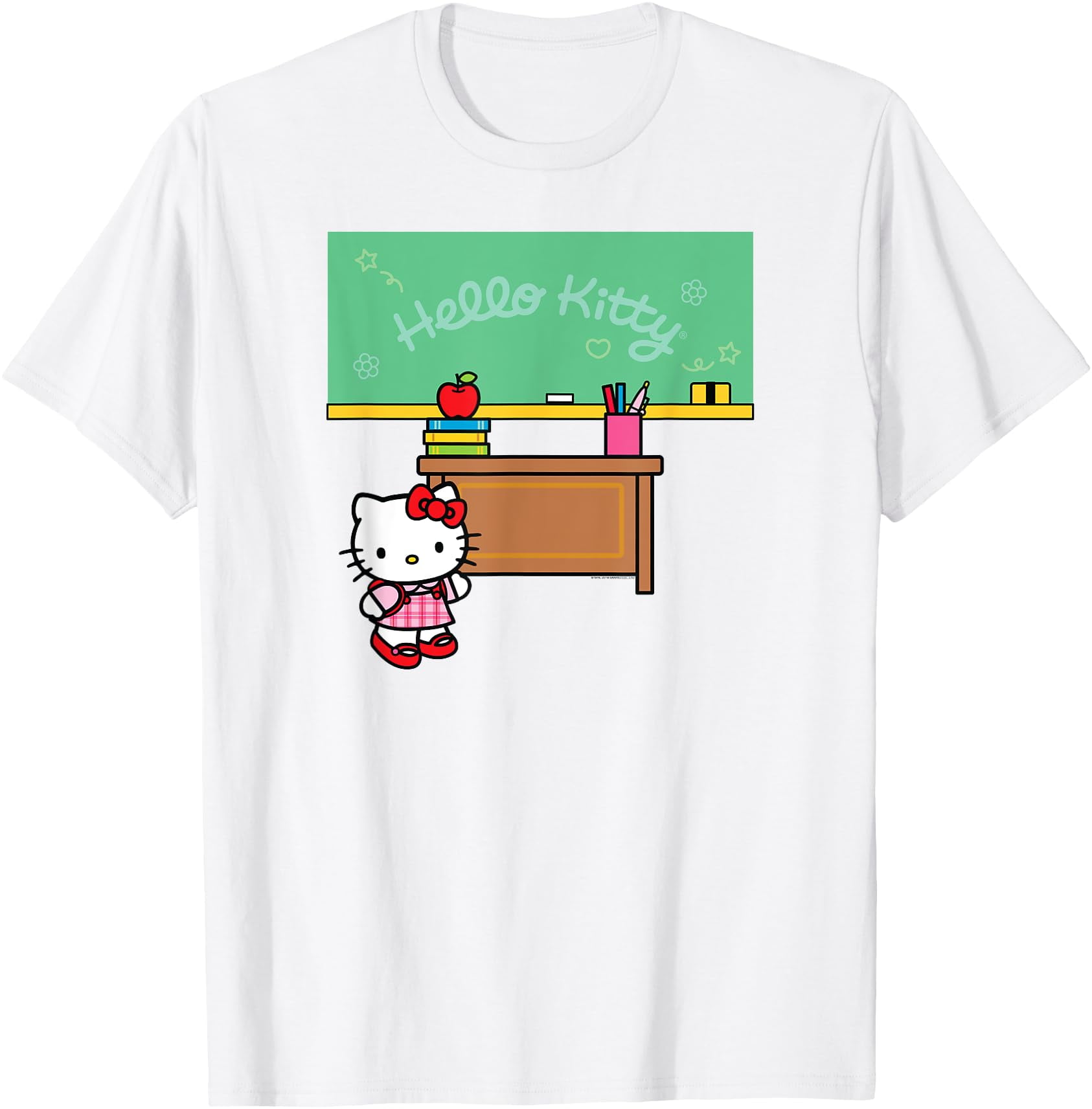 Hello Kitty Classroom Teacher School DTG Print Unisex T-Shirt,White ...
