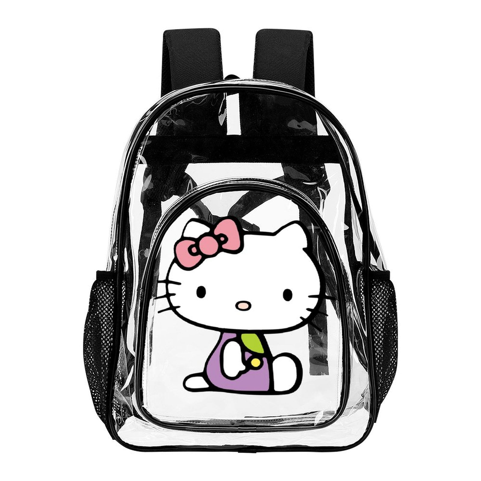 Hello Kitty Clear Cartoon Backpack Bookbag - Walmart.com