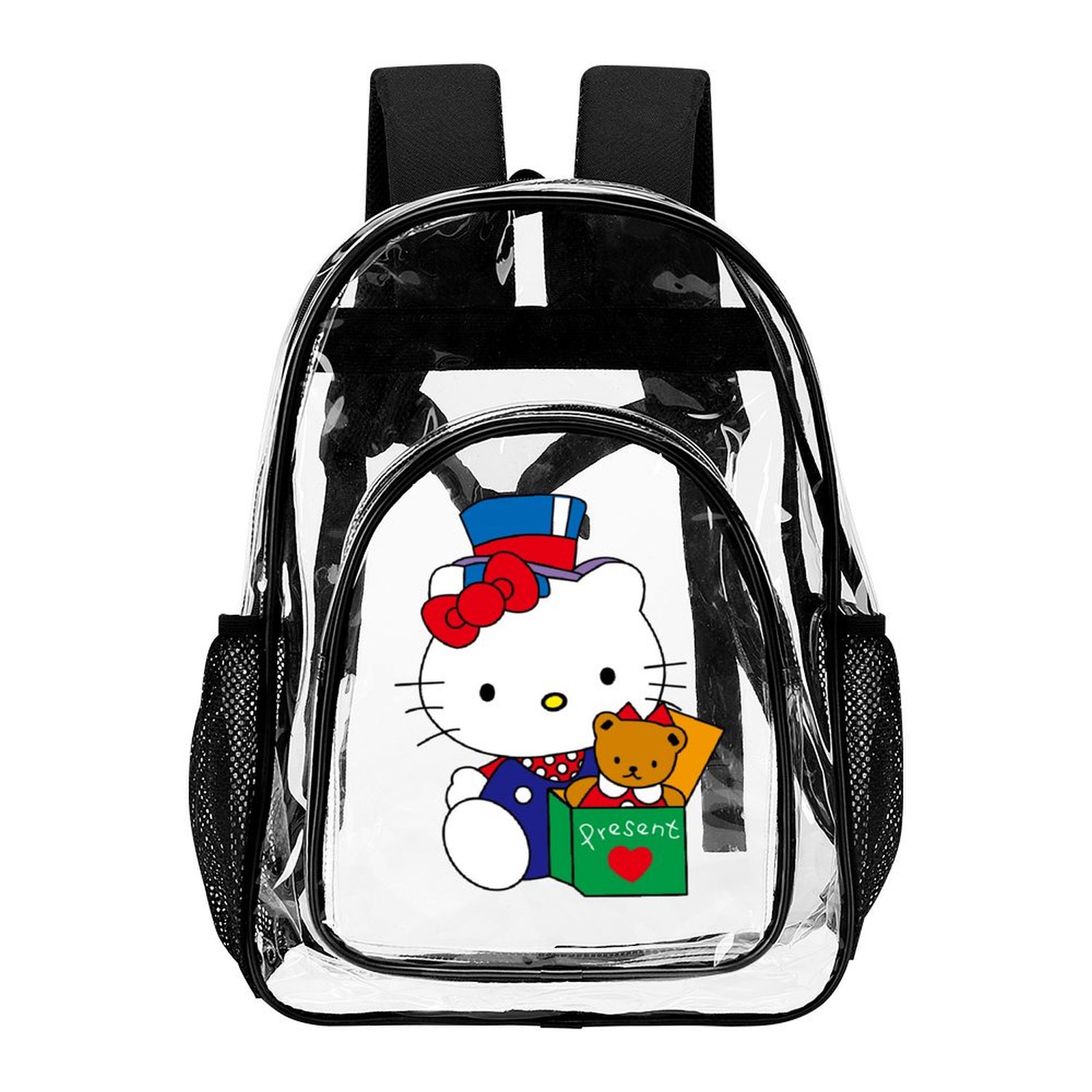 Hello Kitty Clear Cartoon Backpack Bookbag - Walmart.com