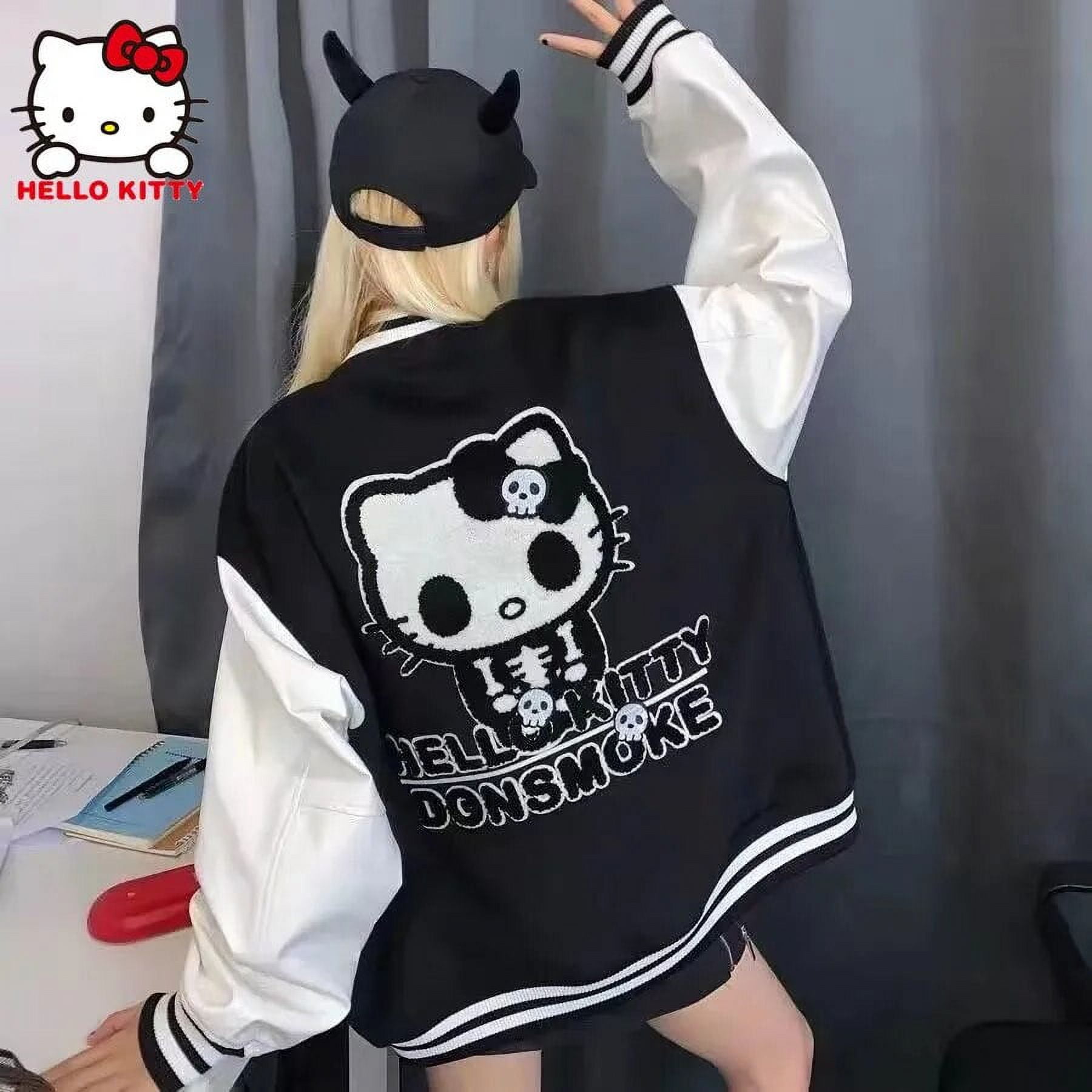 Hello Kitty Clothes Sanrio Racing Suit Kawaii Womens Baseball Uniform ...