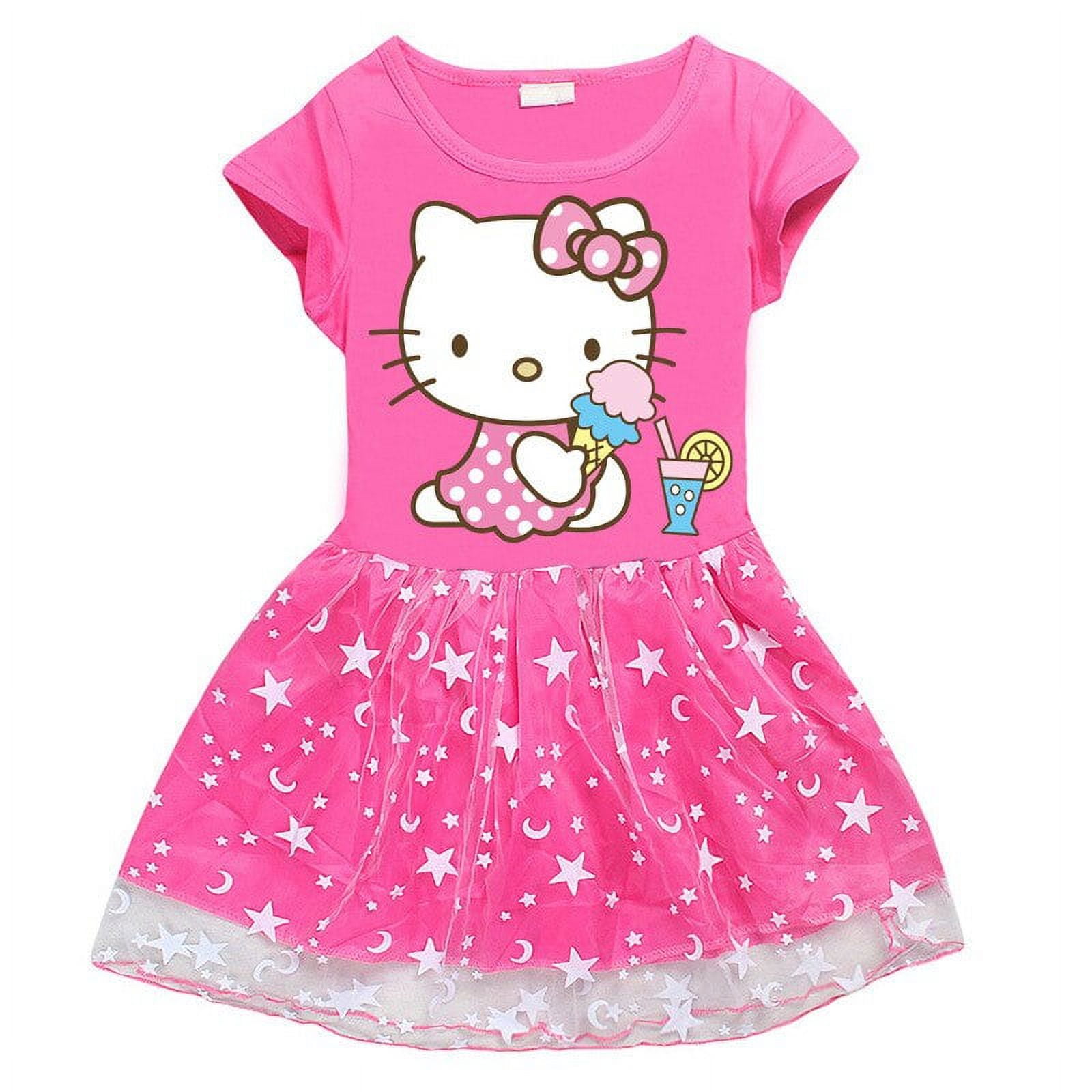 Hello Kitty Clothing Pure Cotton Fashion Princess Skirt Girls Cartoon ...