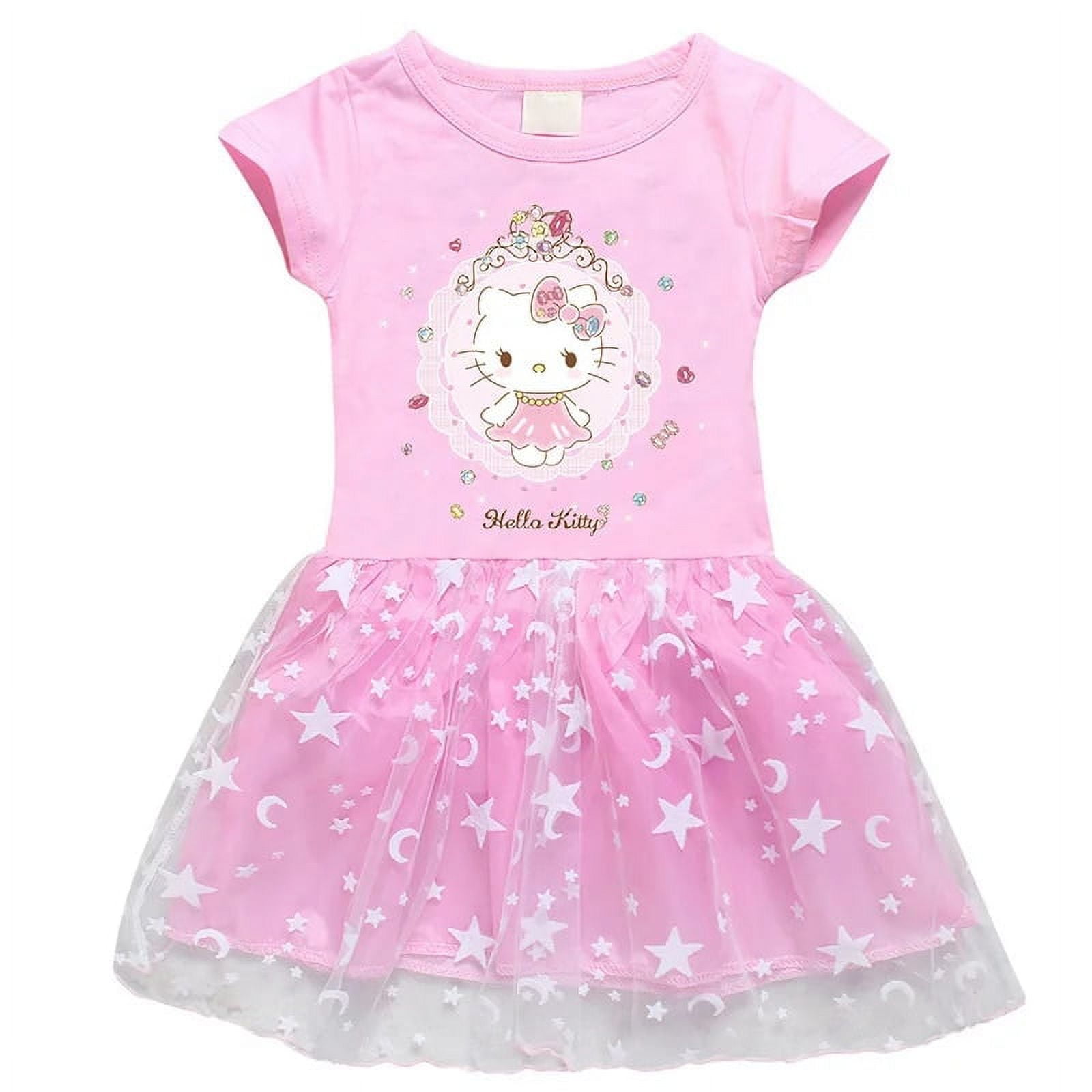 Hello Kitty Clothing Pure Cotton Fashion Princess Skirt Girls Cartoon ...