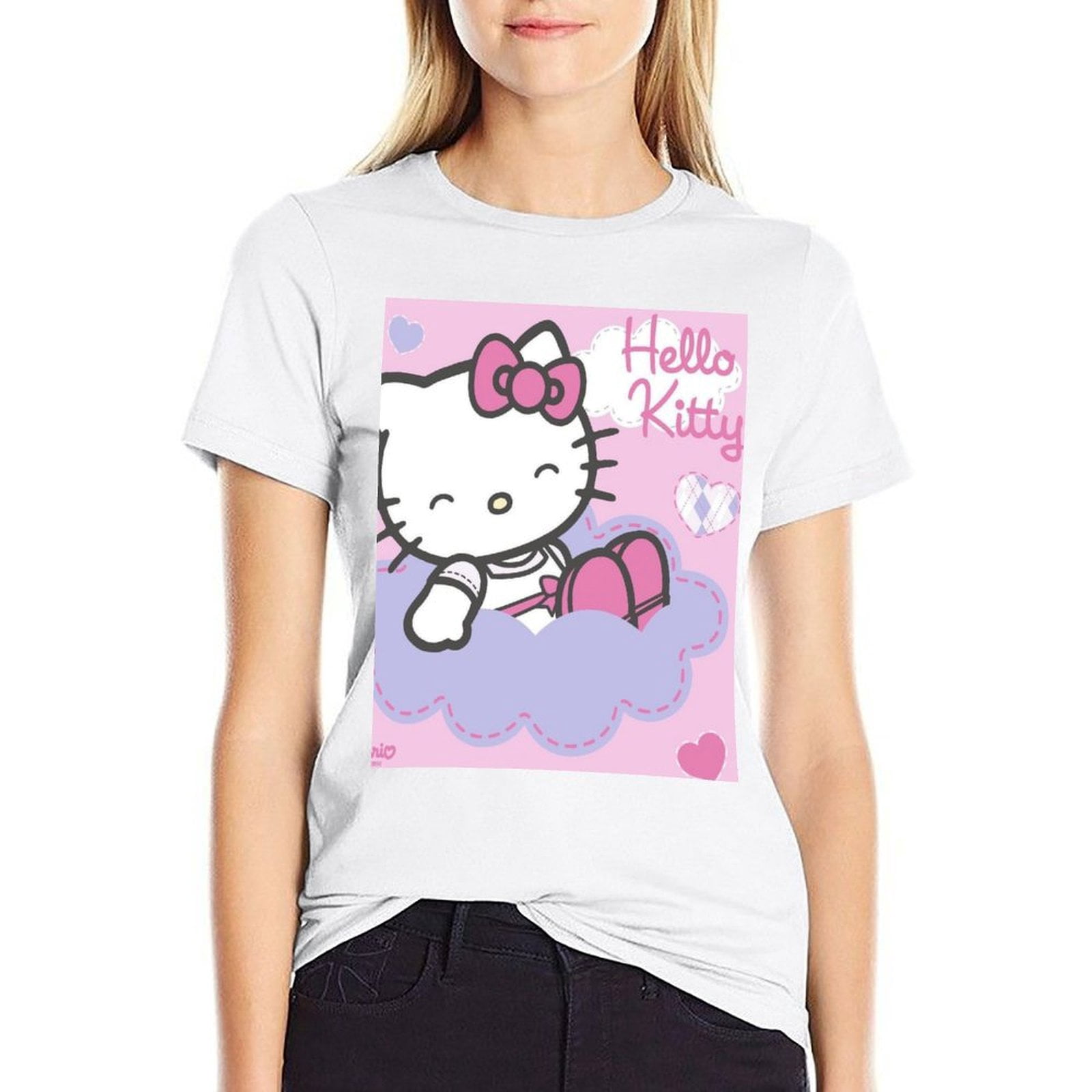 Hello Kitty Cloud love Tee Shirt T-Shirt - Walmart.com