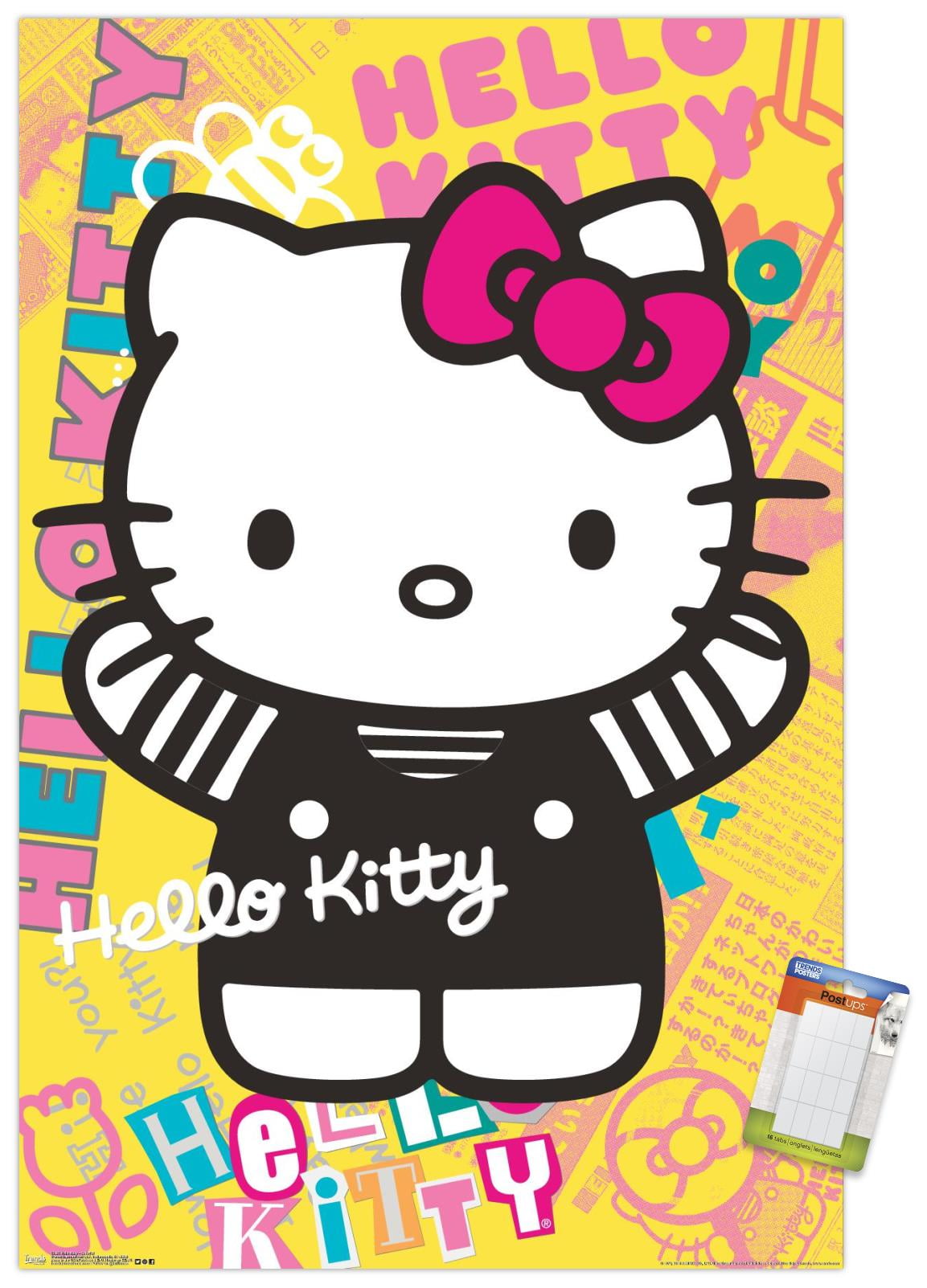 Hello Kitty - Colorful Wall Poster, 22.375" x 34" - Walmart.com