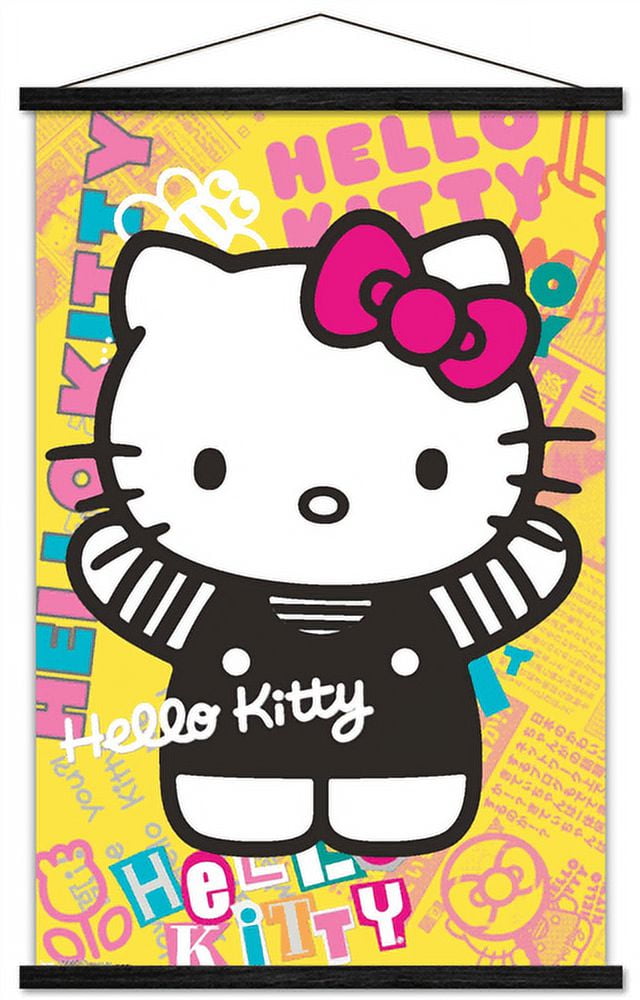 Hello Kitty - Colorful Wall Poster with Magnetic Frame, 22.375" x 34 ...