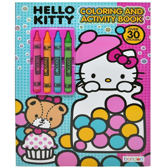 Hello Kitty Coloring & Activity Book W/ Crayons - Walmart.com