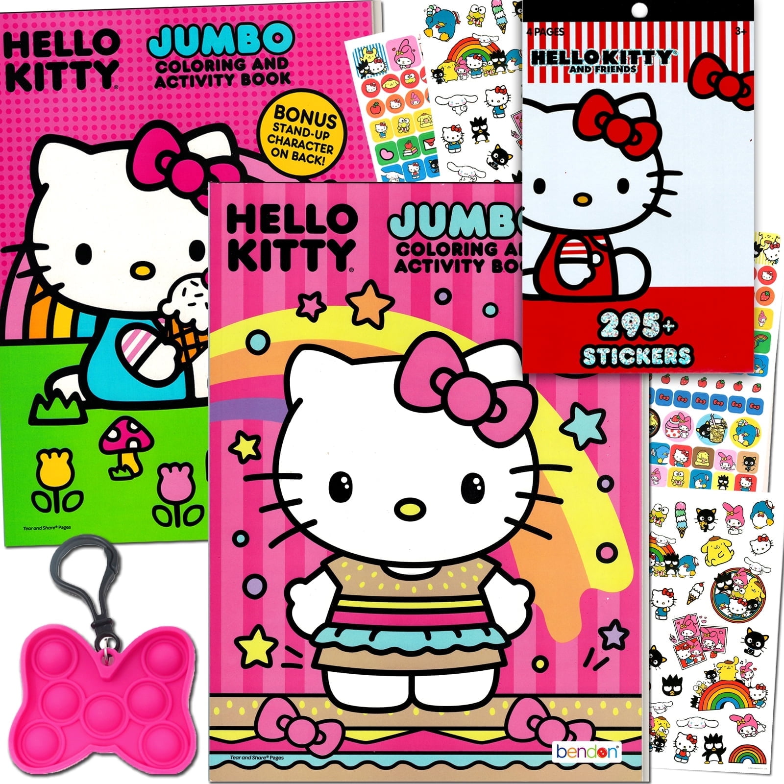 Bendon Hello Kitty Coloring Books Bundle, 64 Pages Each, 295 Stickers ...