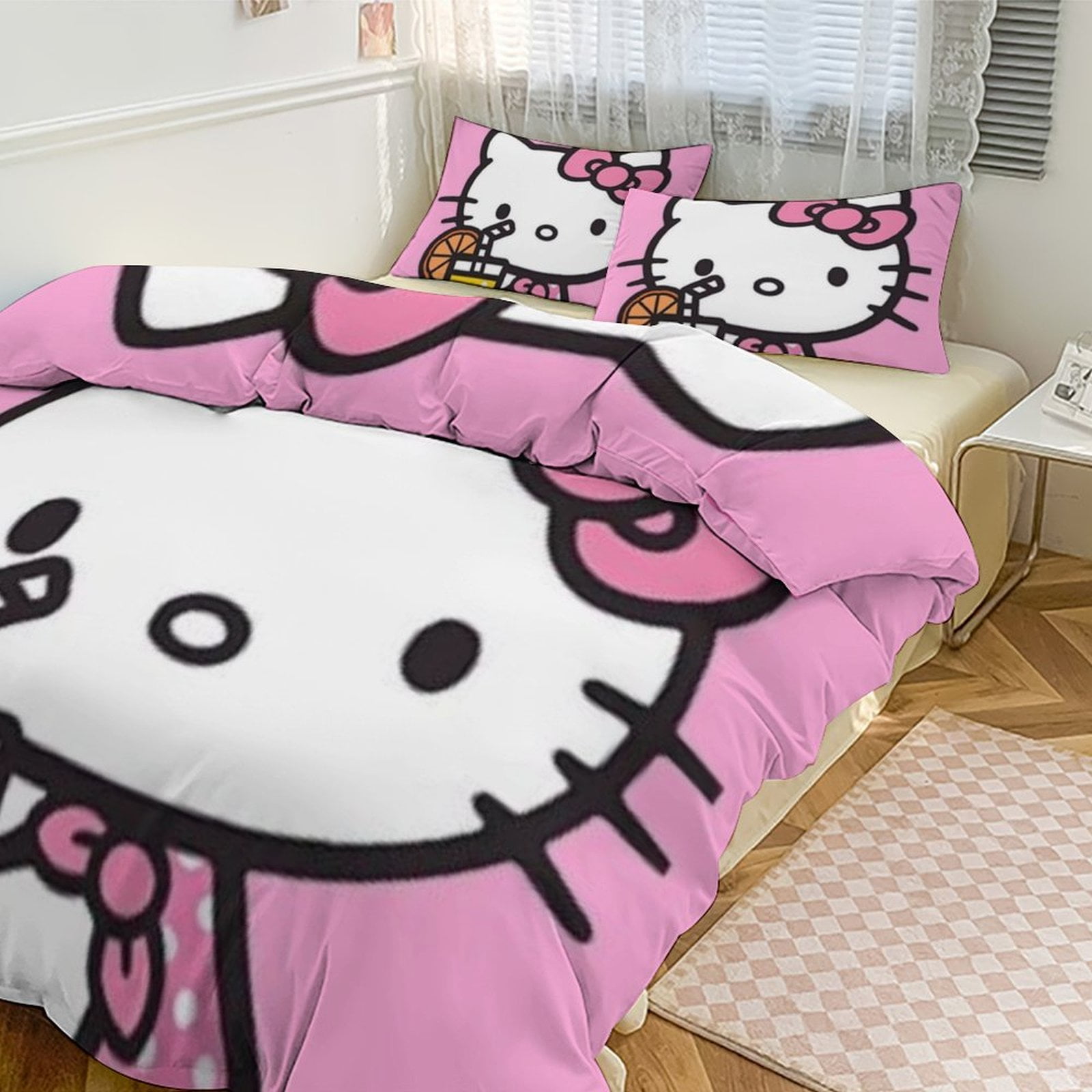 Hello Kitty Comforter Set with Sheets - 3 Piece Bedding Includes Pillow ...
