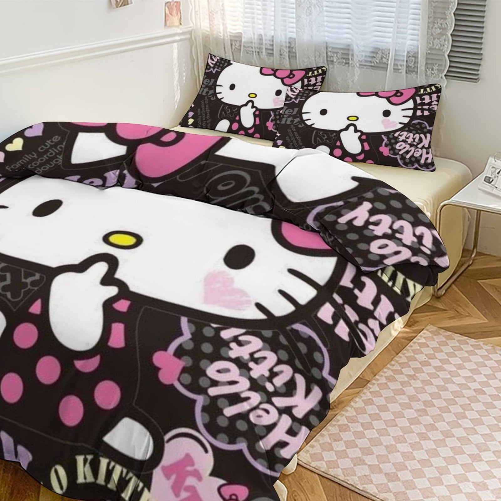 Hello Kitty Comforter Set with Sheets - 3 Piece Bedding Includes Pillow ...