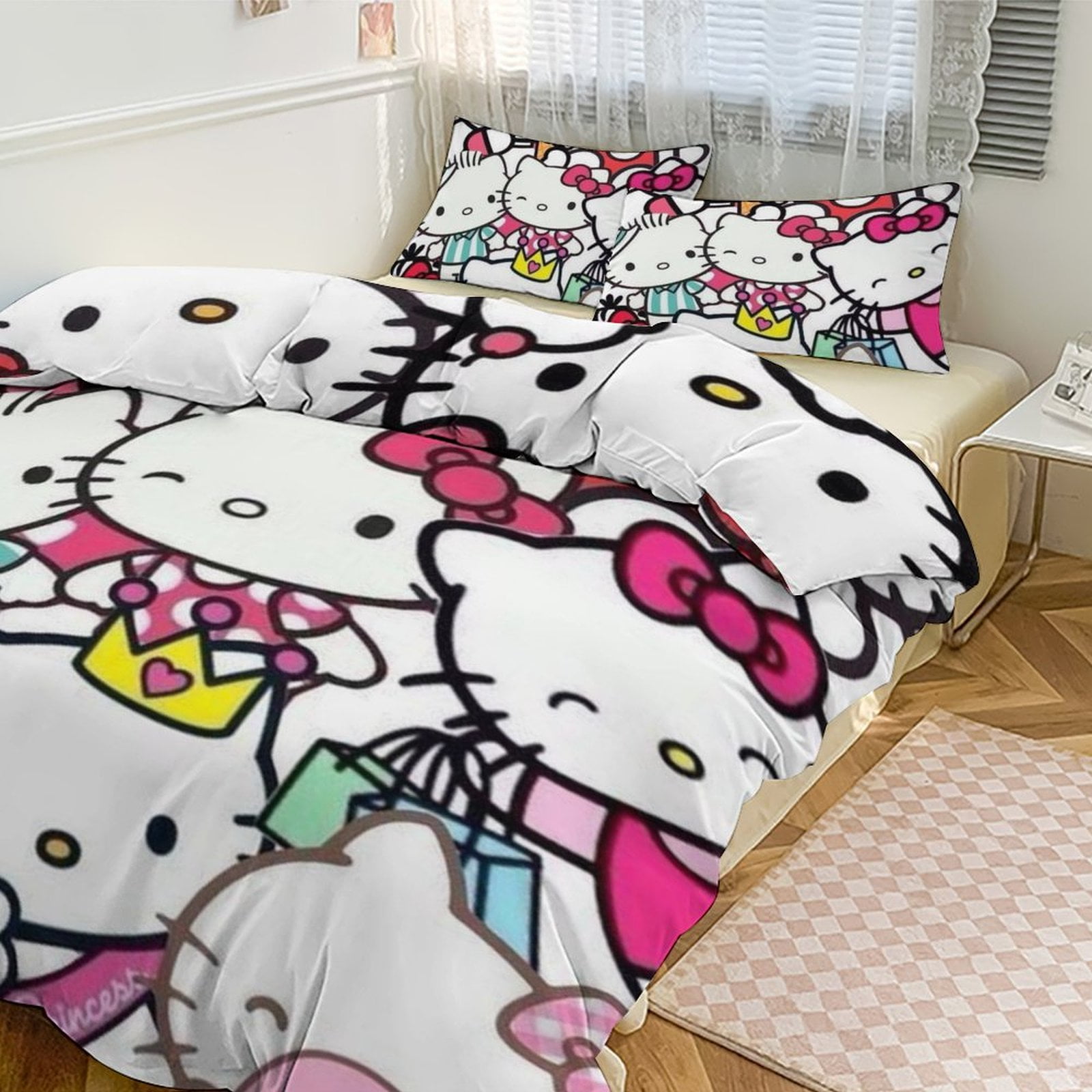 Hello Kitty Comforter Set with Sheets - 3 Piece Bedding Includes Pillow ...
