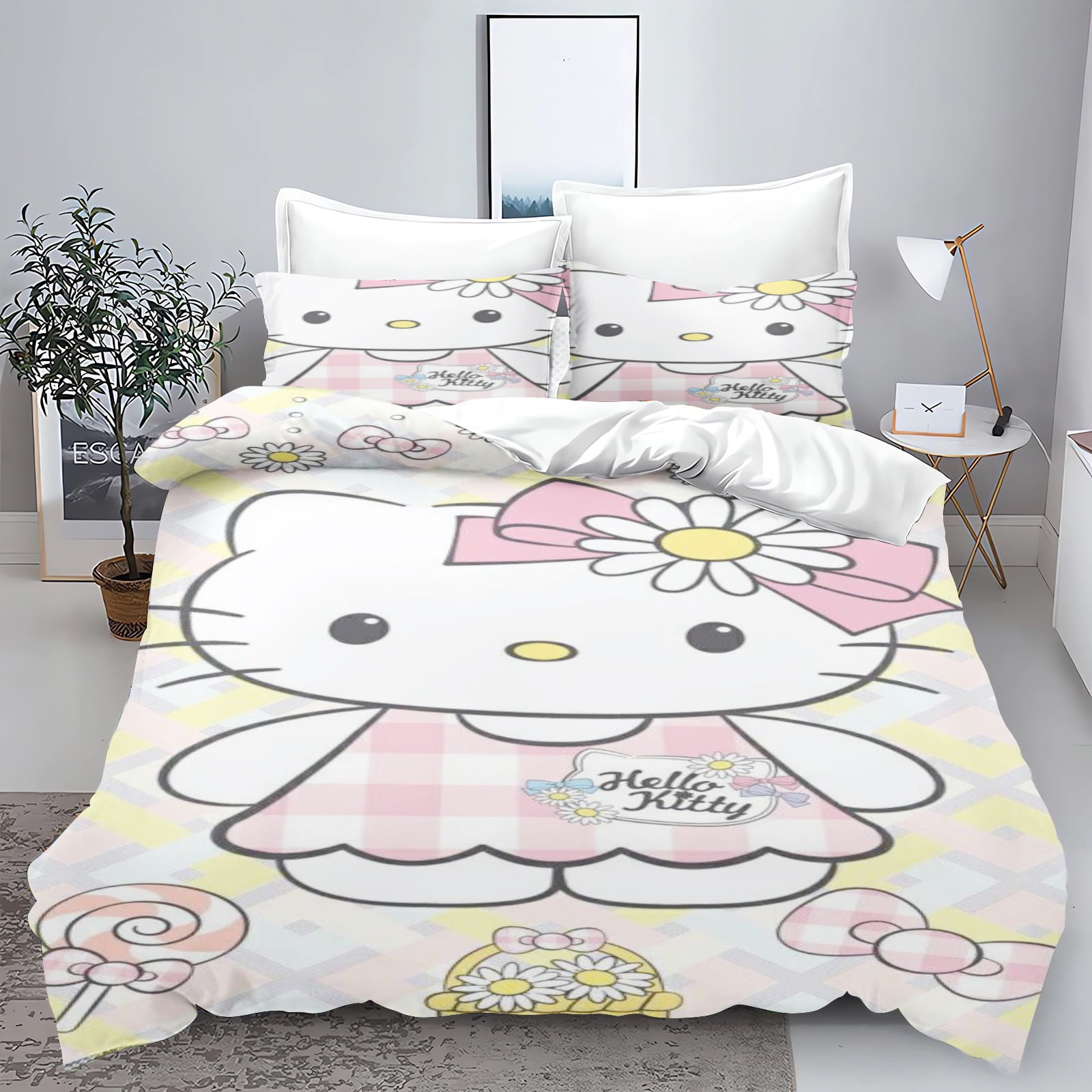 Hello Kitty Comforter Sets Bedding Quilt Cover Luxury Polyester Modern ...