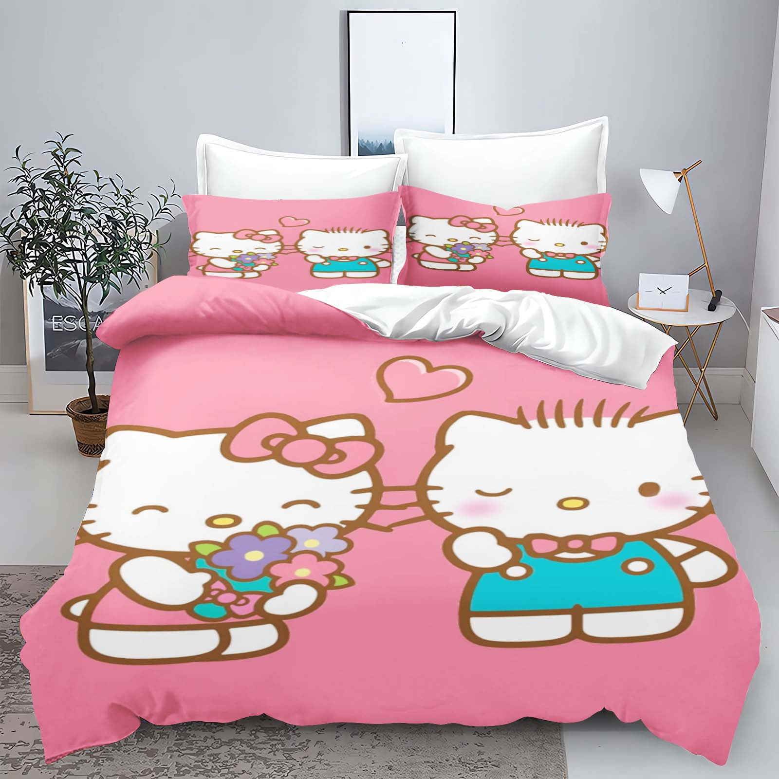 Hello Kitty Comforter Sets Bedding Set Home Set Quilt Cover Polyester ...