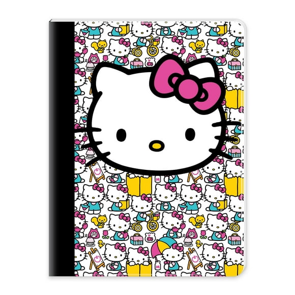 Hello Kitty Composition Writing Notebook, Wide Ruled, 7.5" x 9.75", 80 ...