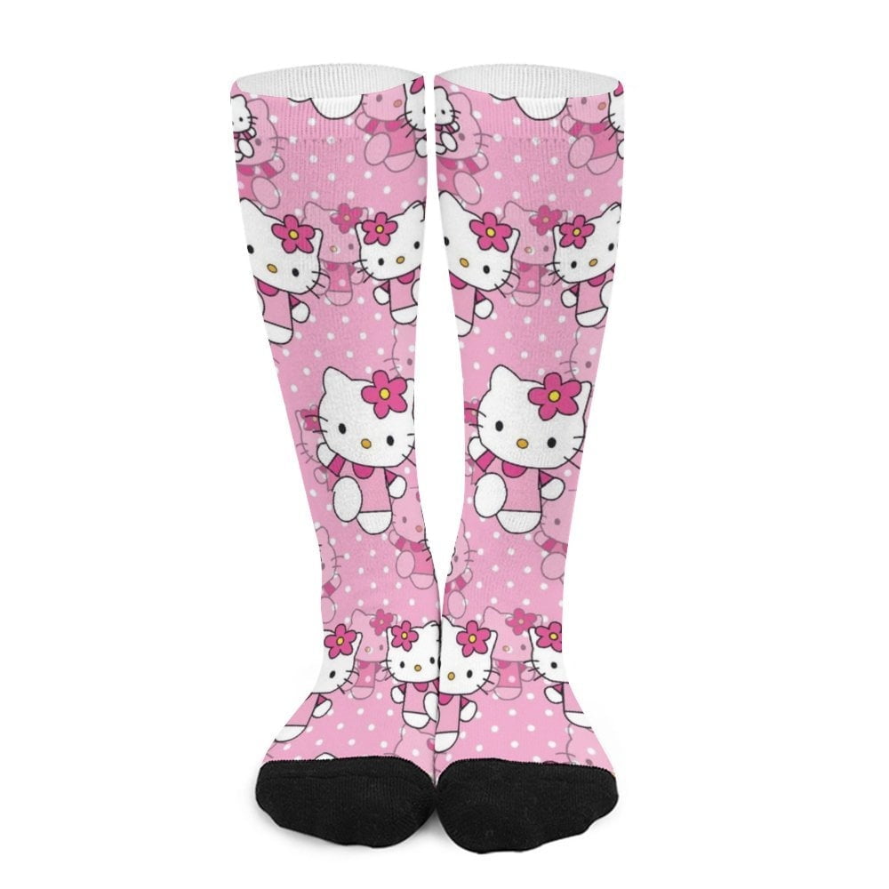 Hello Kitty Compression Socks For Women And Men Support Knee High Socks ...