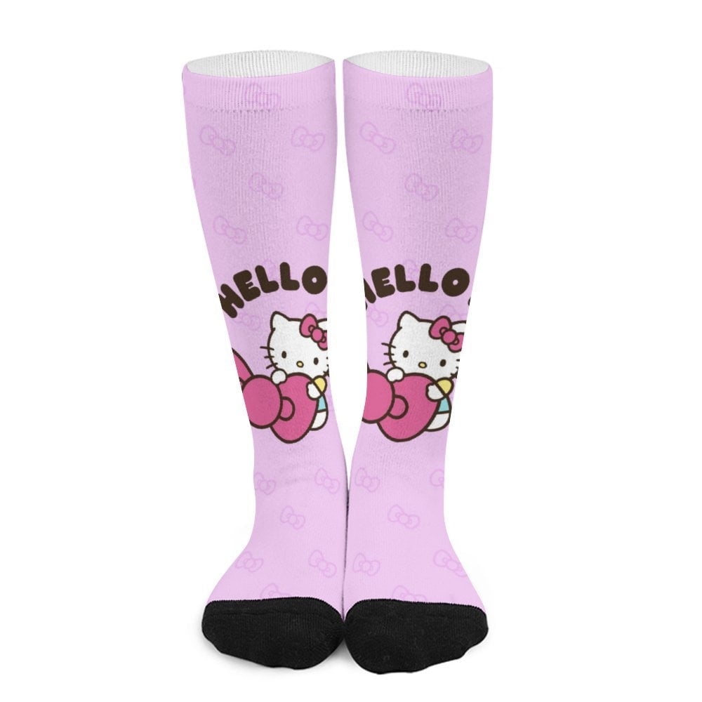 Hello Kitty Compression Socks For Women And Men Support Knee High Socks ...