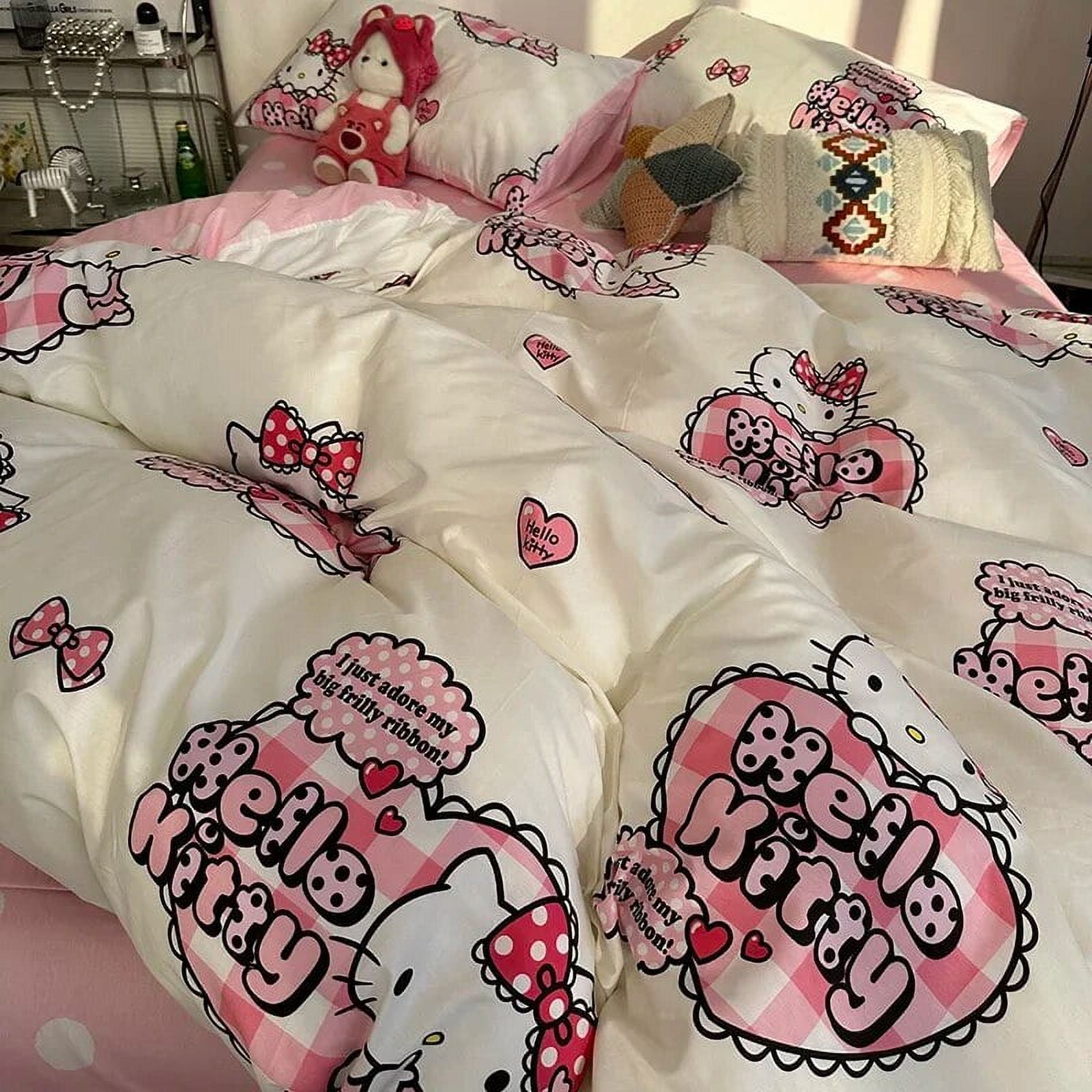 Hello Kitty Cotton Sanrio Four-piece Set Girly Heart Cute Cartoon Anime ...