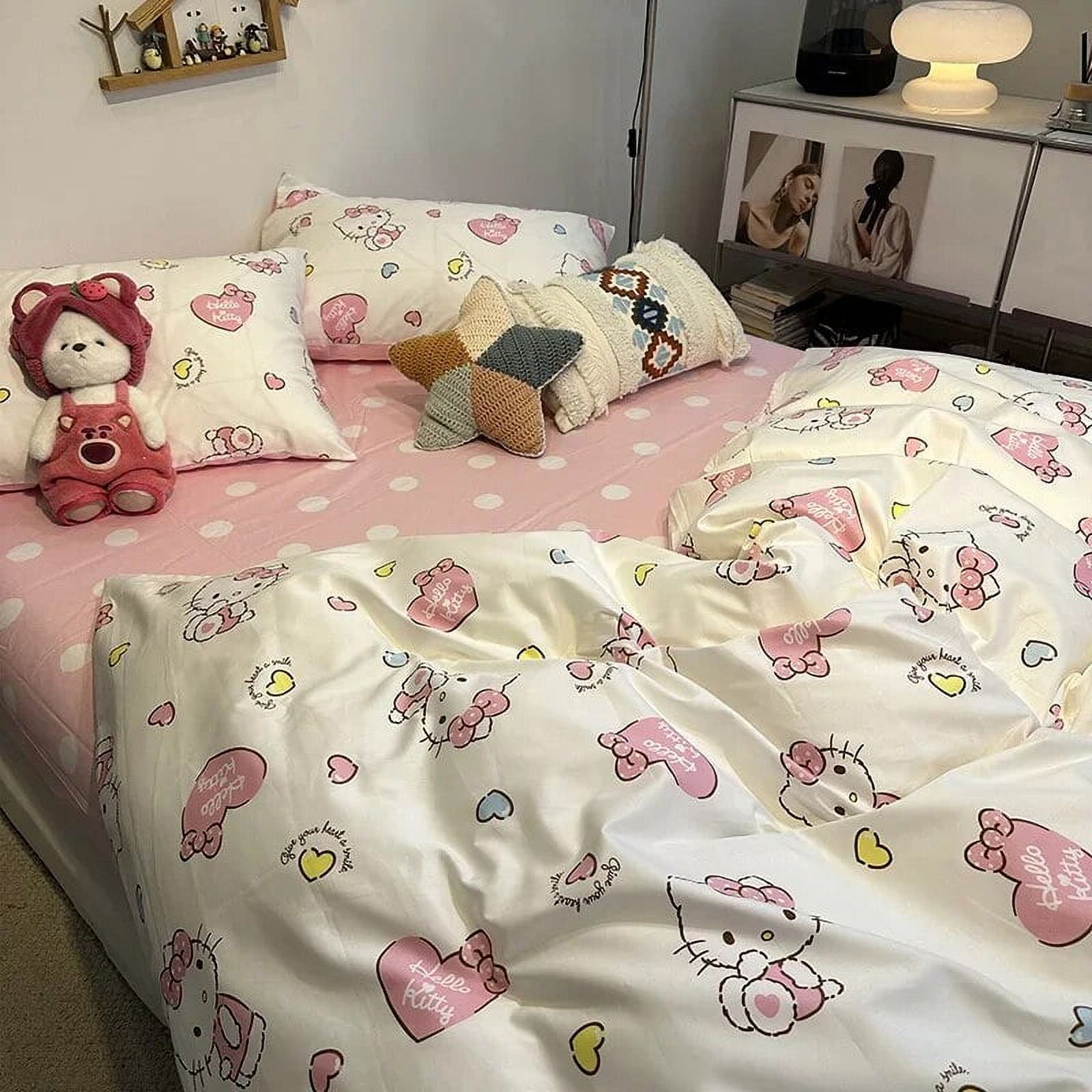 Hello Kitty Cotton Sanrio Four-piece Set Girly Heart Cute Cartoon Anime ...