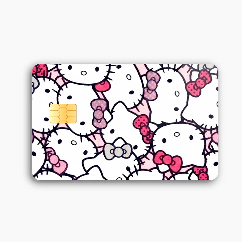 Hello Kitty Credit Card Debit Card Sticker Kawaii Sanrio Family My Melody Poker Sticker Cartoon ...