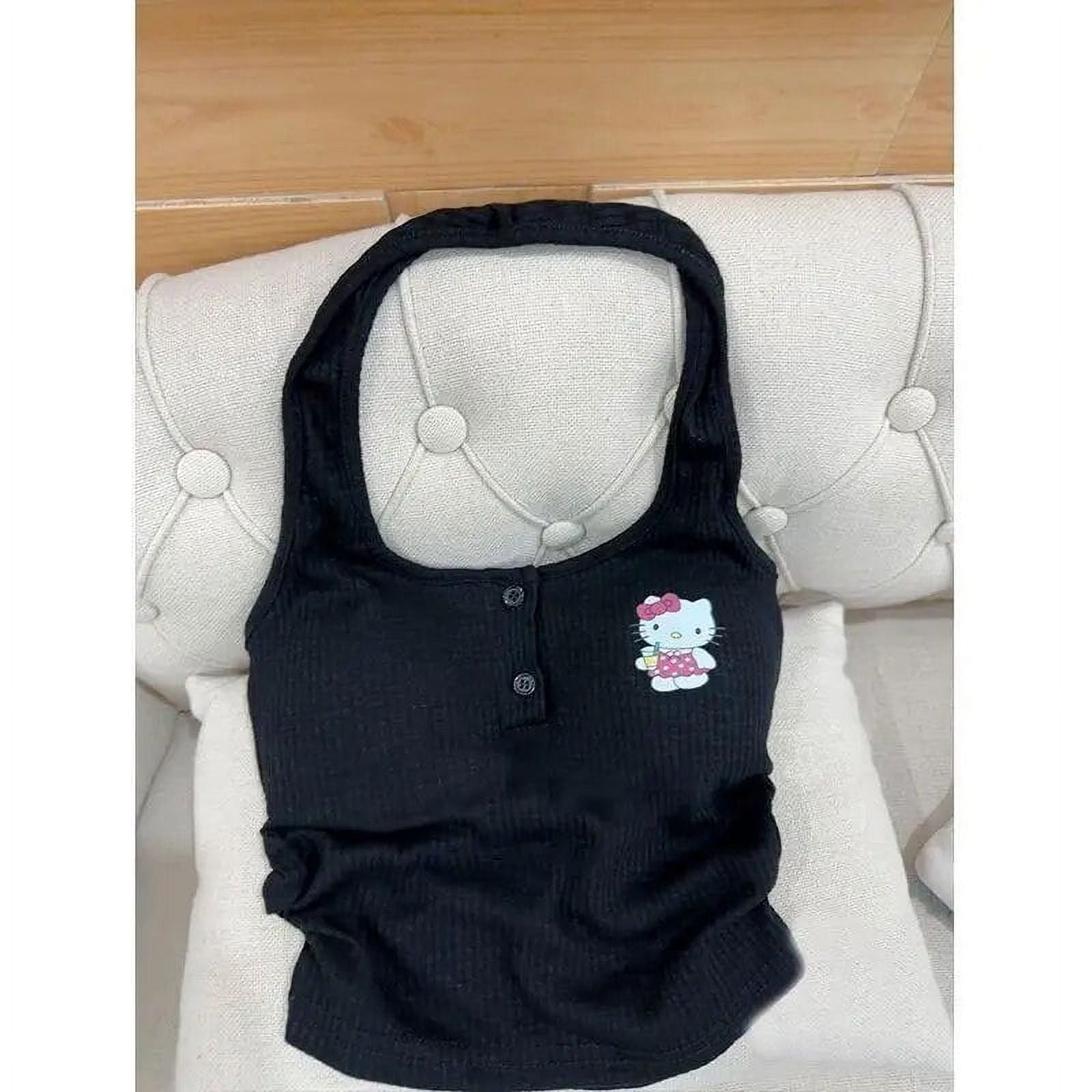 Hello Kitty Crop Tank Kawaii Top Summer Camisole Cute Sanrio Anime Y2K ...
