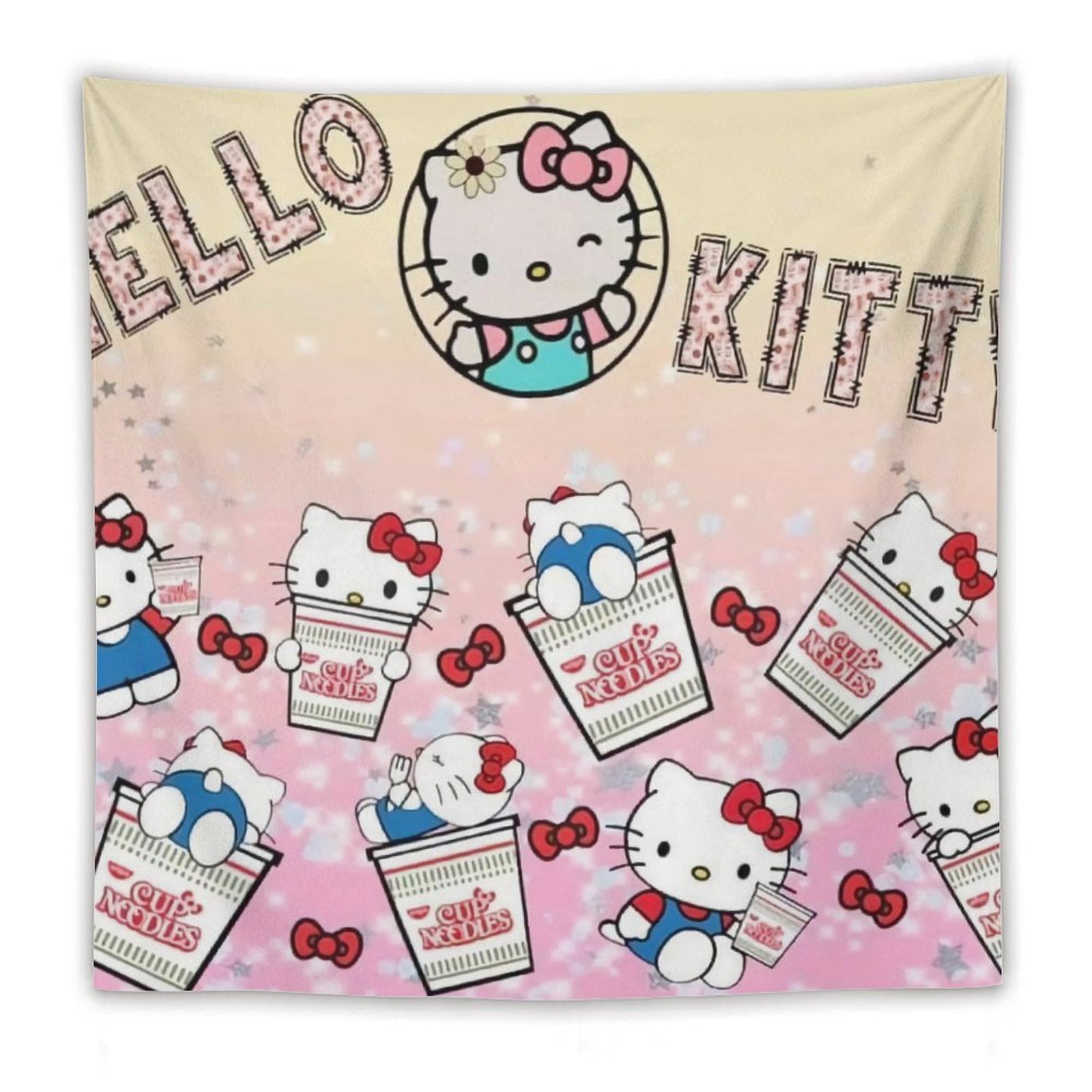 Hello Kitty Cup NOODLE Tapestry,Hello Kitty Cup NOODLE Tapestry Wall ...