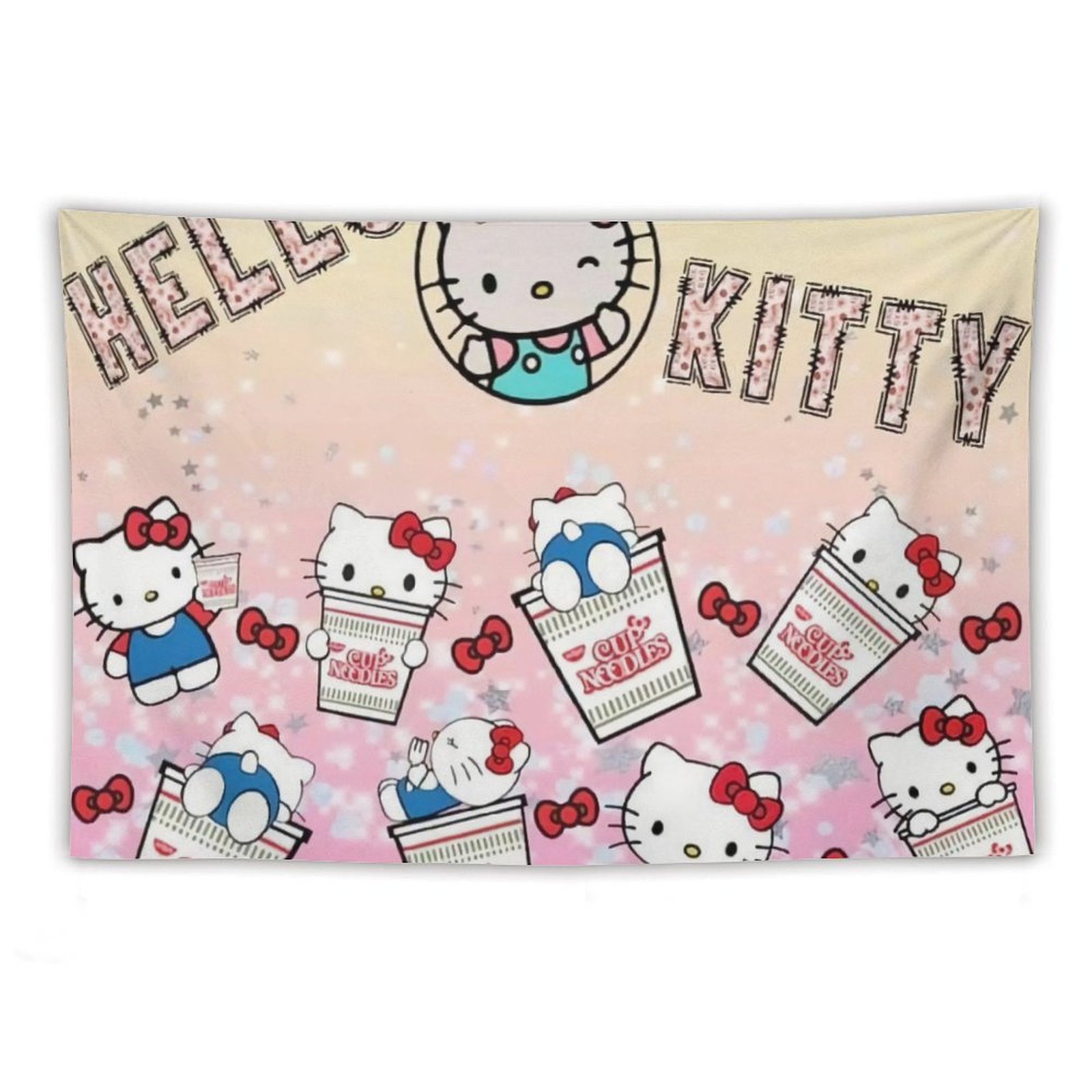 Hello Kitty Cup NOODLE Tapestry,Hello Kitty Cup NOODLE Tapestry Wall ...