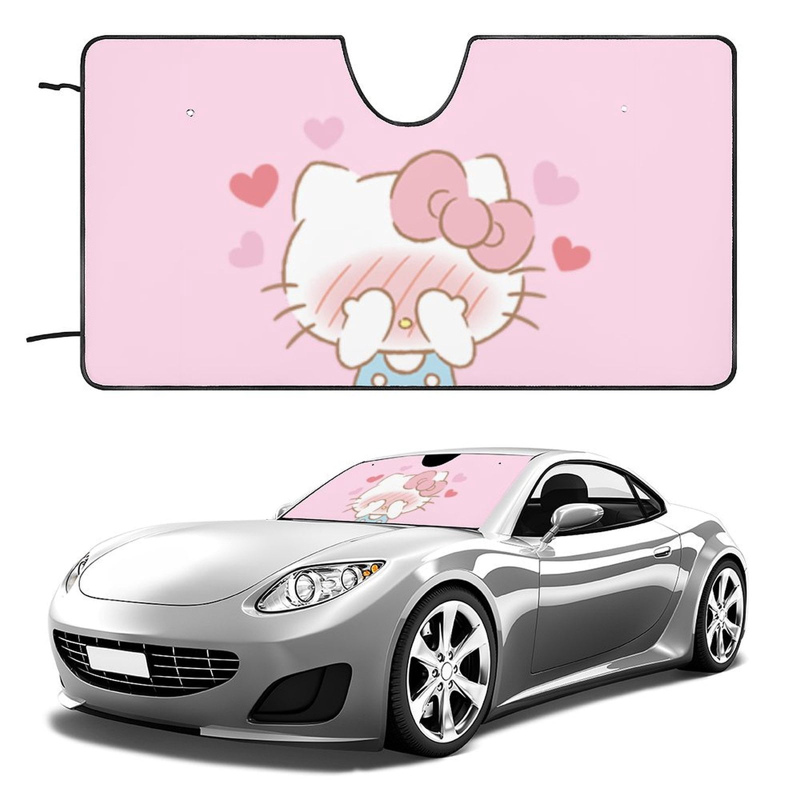 Hello Kitty Curved Windshield Sunshade Folding Style Auto Shade ...