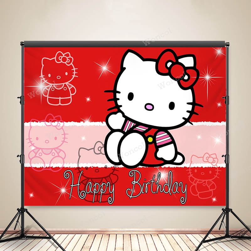 Hello Kitty Custom Backdrop Boy Girl Birthday Baby Shower Photo ...