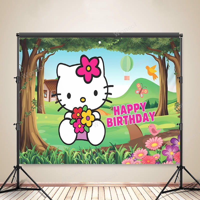 Hello Kitty Custom Backdrop Boy Girl Birthday Baby Shower Photo ...