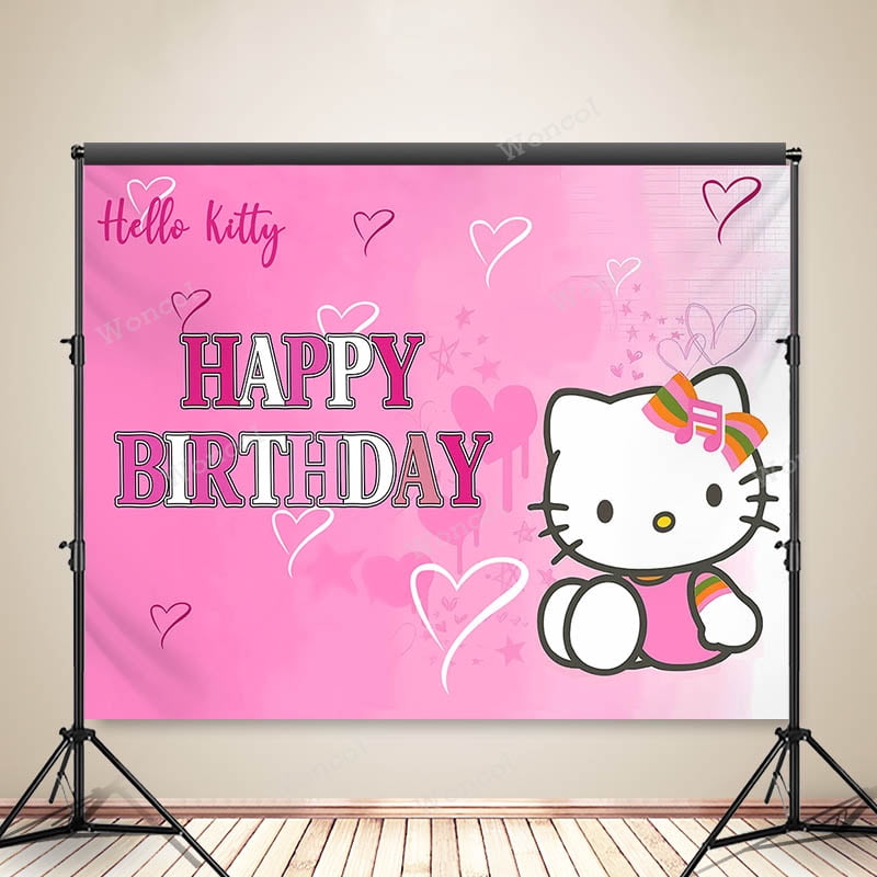 Hello Kitty Custom Backdrop Boy Girl Birthday Baby Shower Photo ...