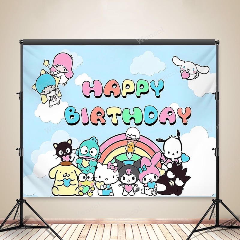 Hello Kitty Custom Backdrop Boy Girl Birthday Baby Shower Photo ...