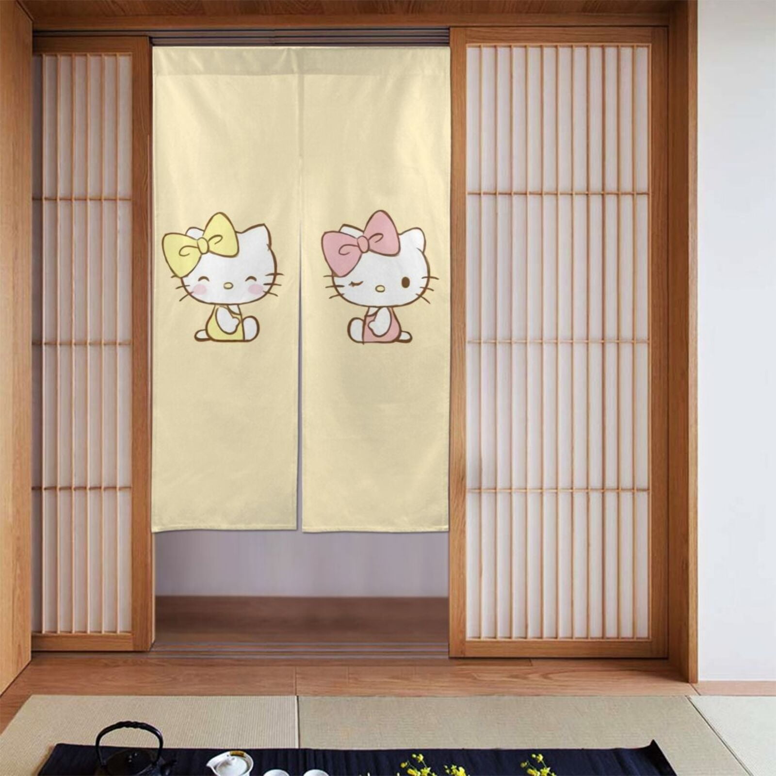 Hello-Kitty Custom Funny Photo Doorway Curtain, Customized Personalized ...