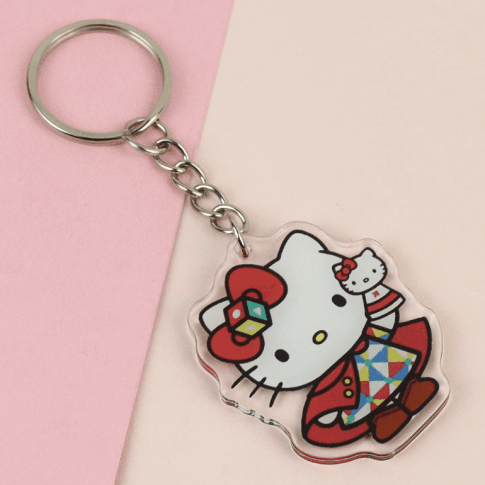 Hello Kitty Cute Cartoon Acrylic Keychain - Anime-Inspired Keyring ...