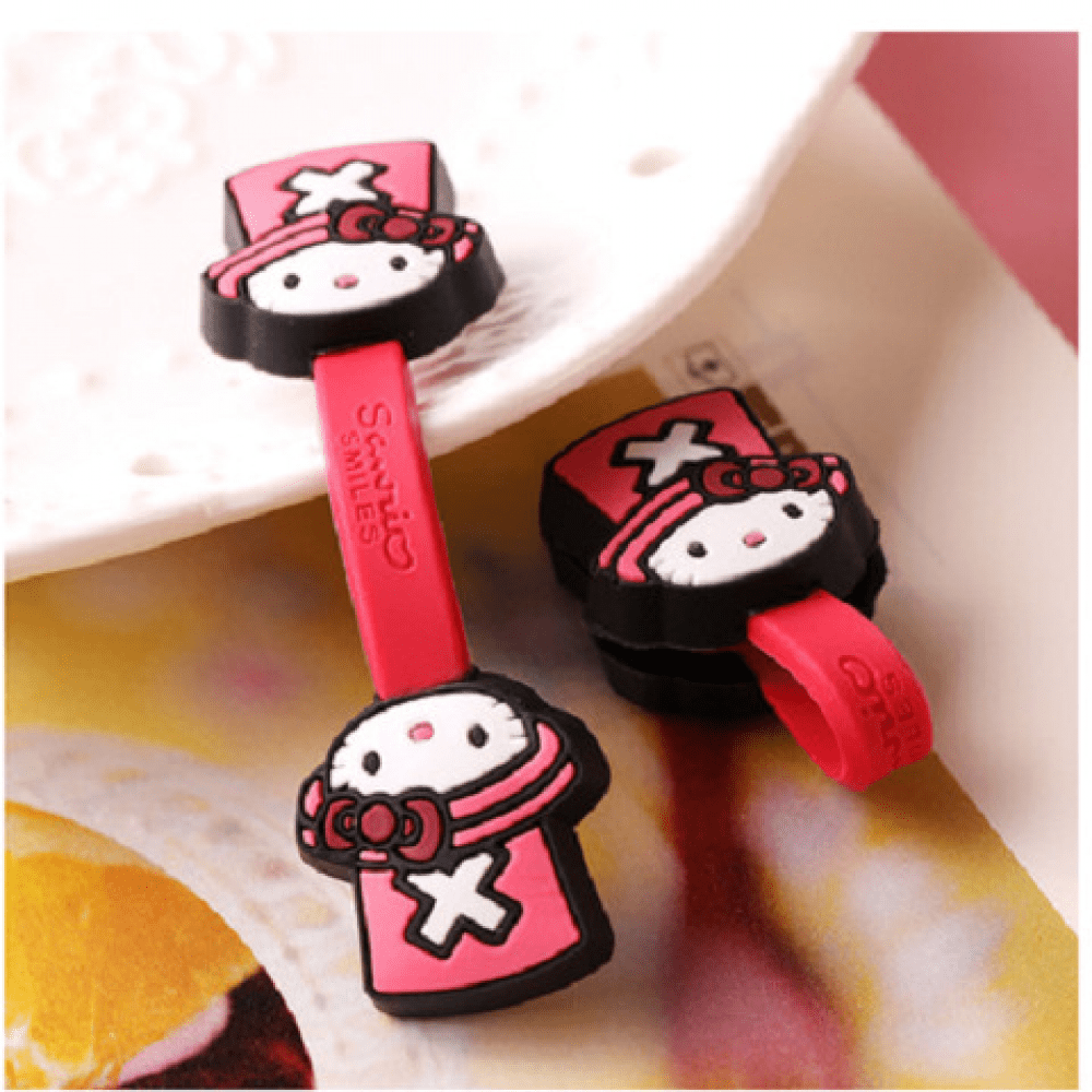 Hello Kitty Cute Cartoon Cable Organizer Clips, Kawaii Cable Ties for ...