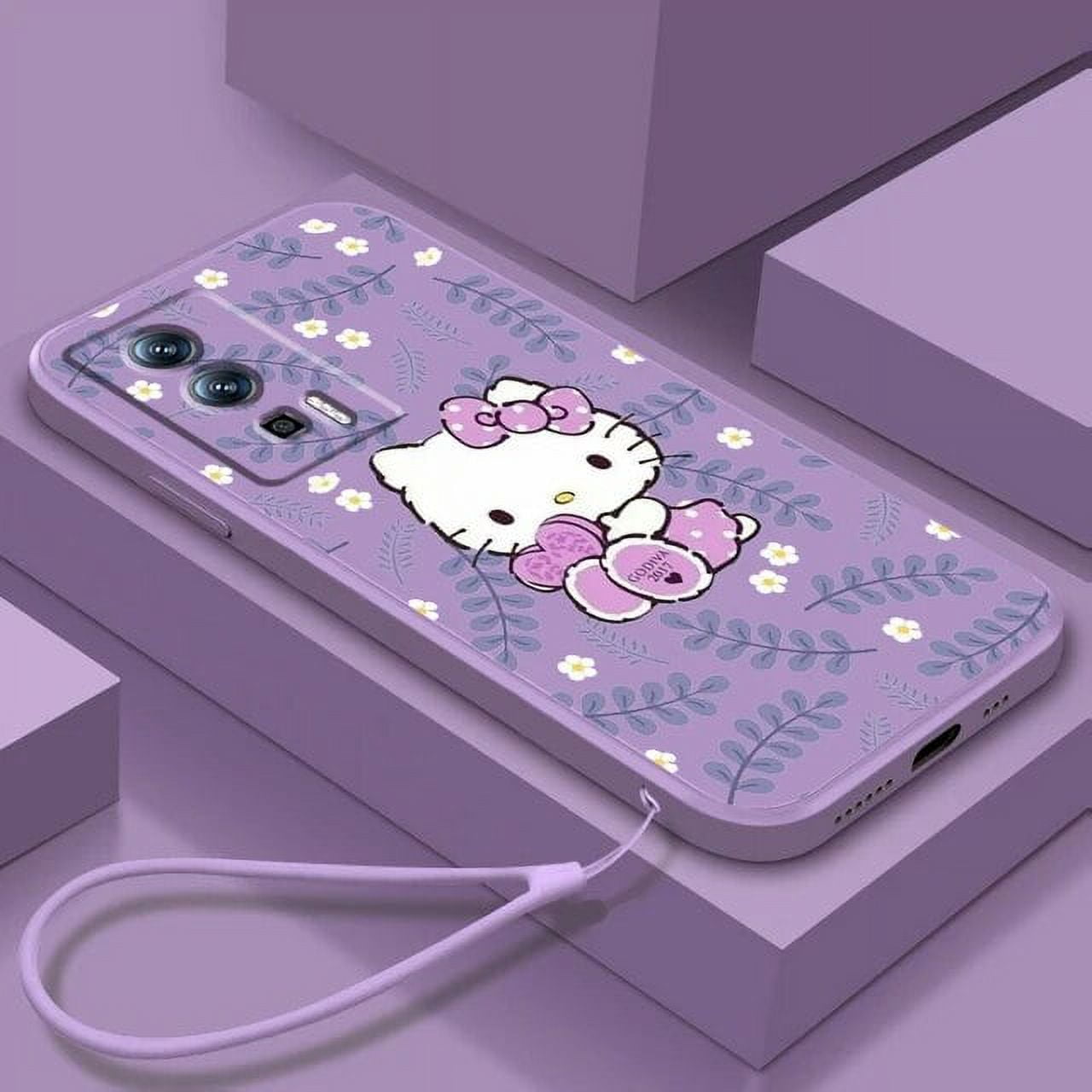 Hello Kitty Cute Cartoon Liquid Rope For Xiaomi Redmi 13C 12 12C K60 A1 K50 11 K40 10C 10 9A 9AT ...