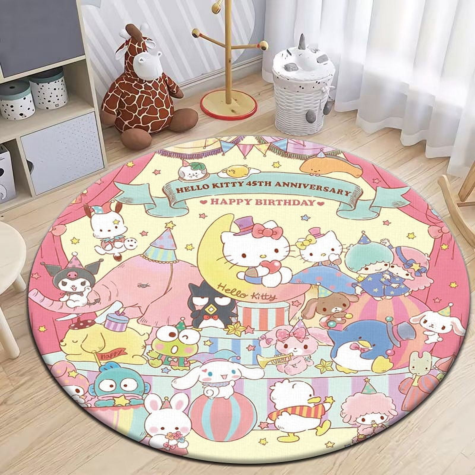 Hello Kitty Cute Cartoon Printed Carpet Rugs for Bedroom Living Room ...