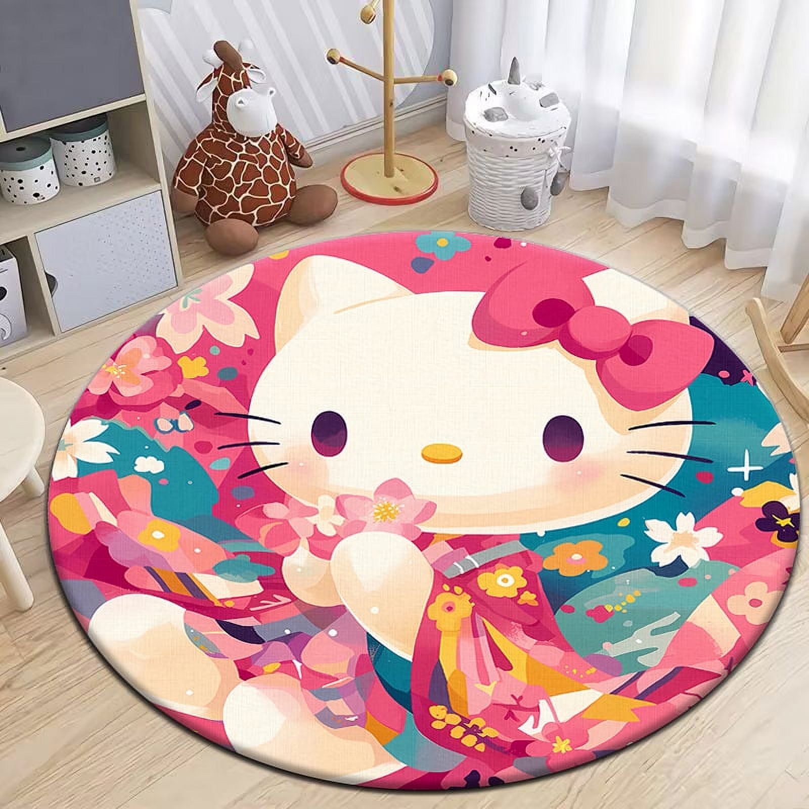 Hello Kitty Cute Cartoon Printed Carpet Rugs for Bedroom Living Room ...