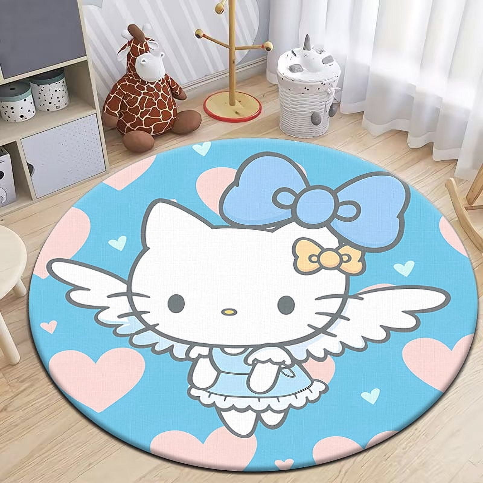 Hello Kitty Cute Cartoon Printed Carpet Rugs for Bedroom Living Room ...