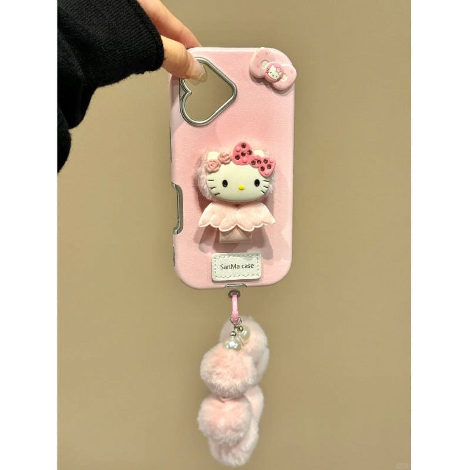 Hello Kitty Cute Cartoon Ring Buckle Design Apple Phone Case Suitable ...