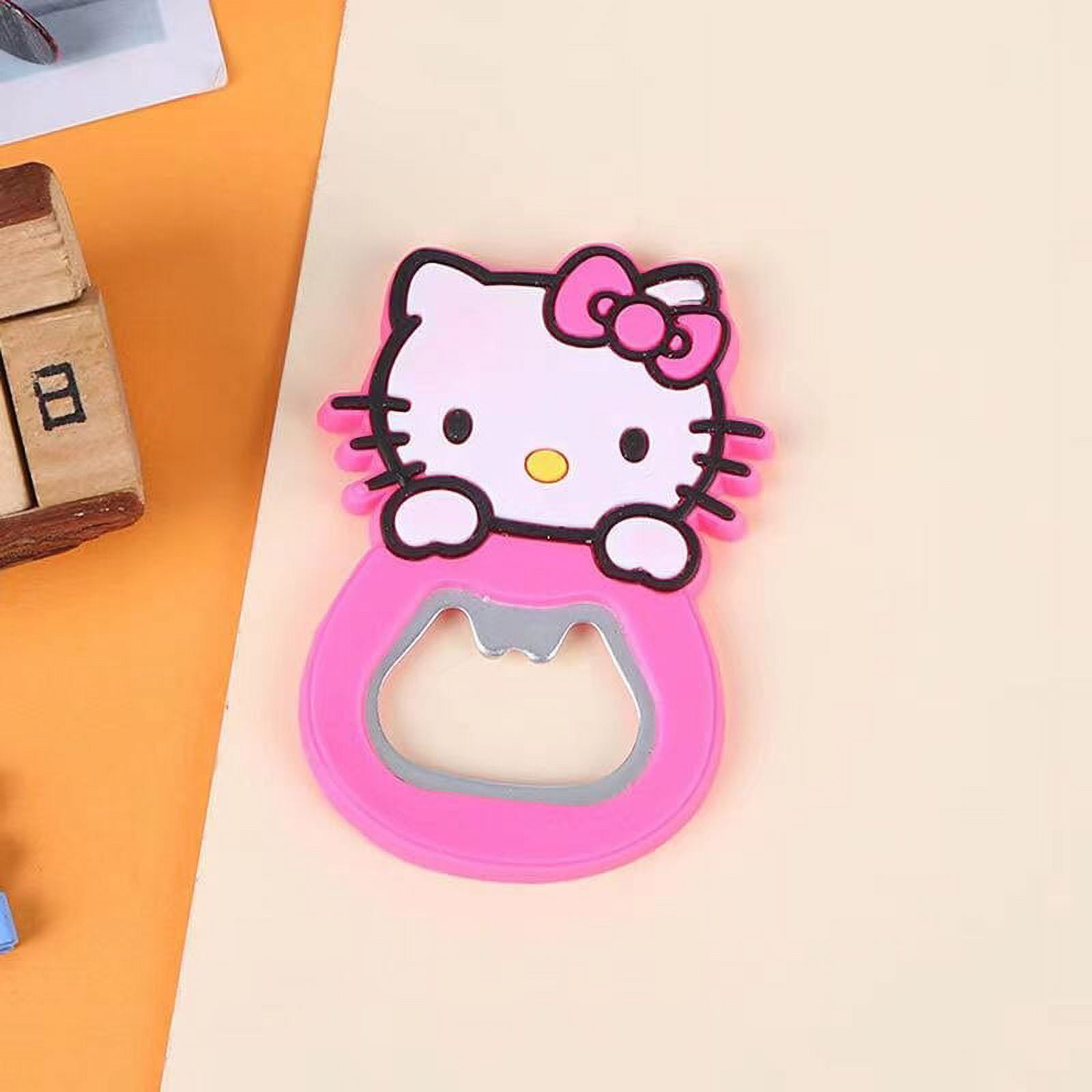 Hello Kitty Cute Cartoon Silicone Wine Opener Pink Girly Heart Beer ...