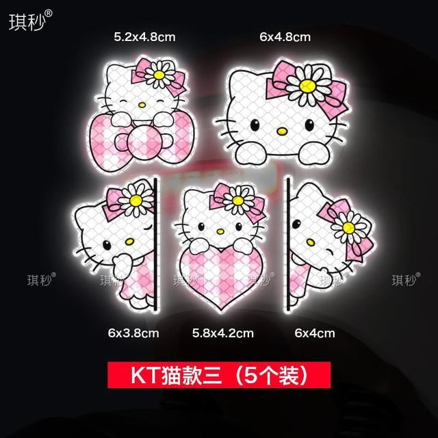 Hello Kitty Cute Kawaii Electric Car Night Reflective Sticker ...