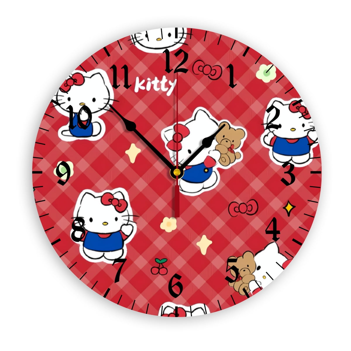 Hello Kitty Cute Round Digital Wall Clock 12inch-30cm - Walmart.com