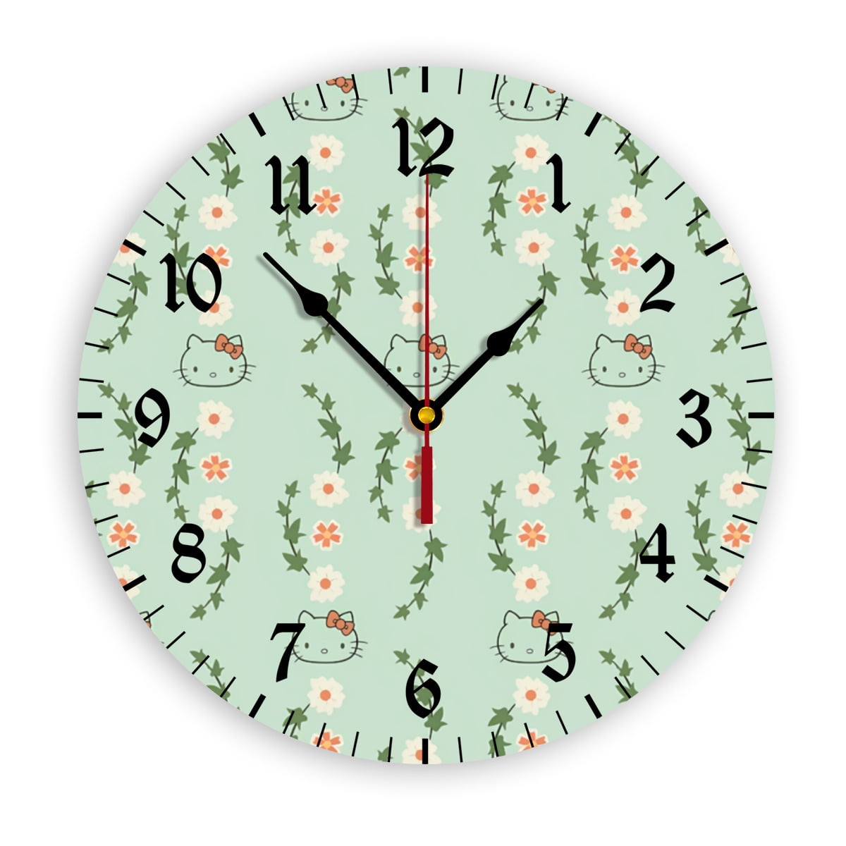 Hello Kitty Cute Round Digital Wall Clock 12inch-30cm - Walmart.com