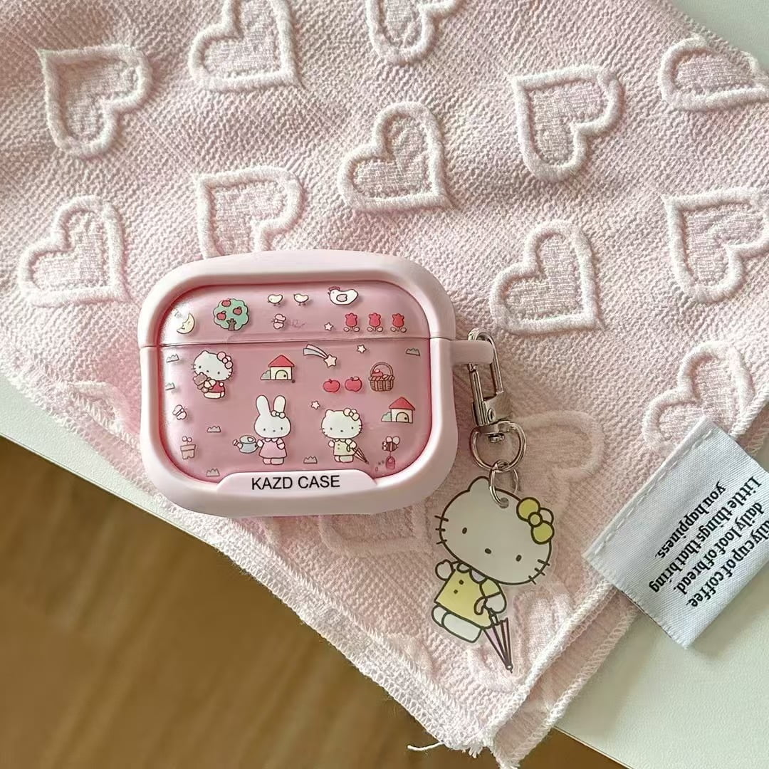 Hello Kitty Cute Sanrio Cartoon Plastic Headphone Case For Airpods4 1 2 ...