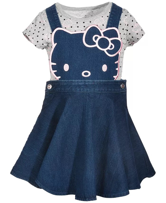 Hello Kitty DENIM BLUE Little Girls 2-Pc. Denim Skirtall & T-Shirt Set ...