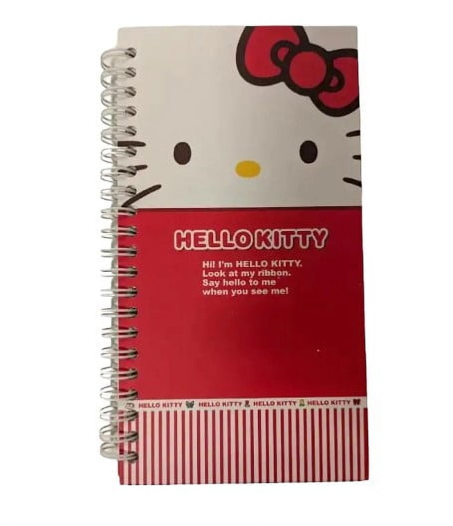Hello Kitty Daily Calendar Planner Scheduler Hard Cover Red 7" x 4" x 1 ...