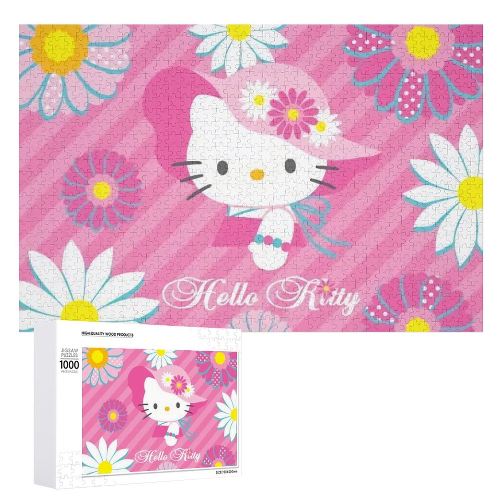 Hello Kitty Daisy Puzzles for Adults 1000 Pieces,Challenging Puzzle ...
