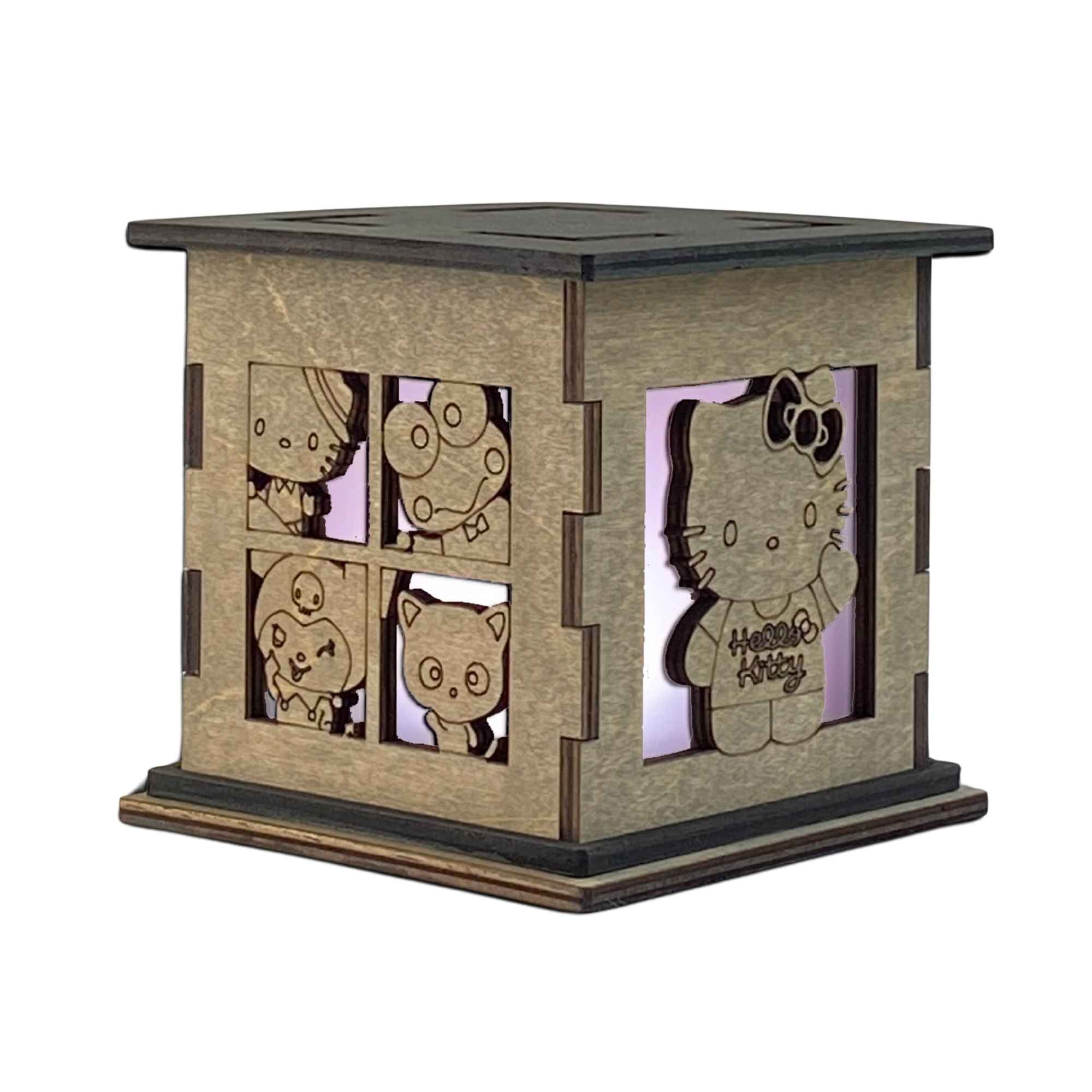 Hello Kitty Decorative Glow Box | Hello Kitty 5" Cubed Light Up Box | Sanrio Cute Nightlight ...