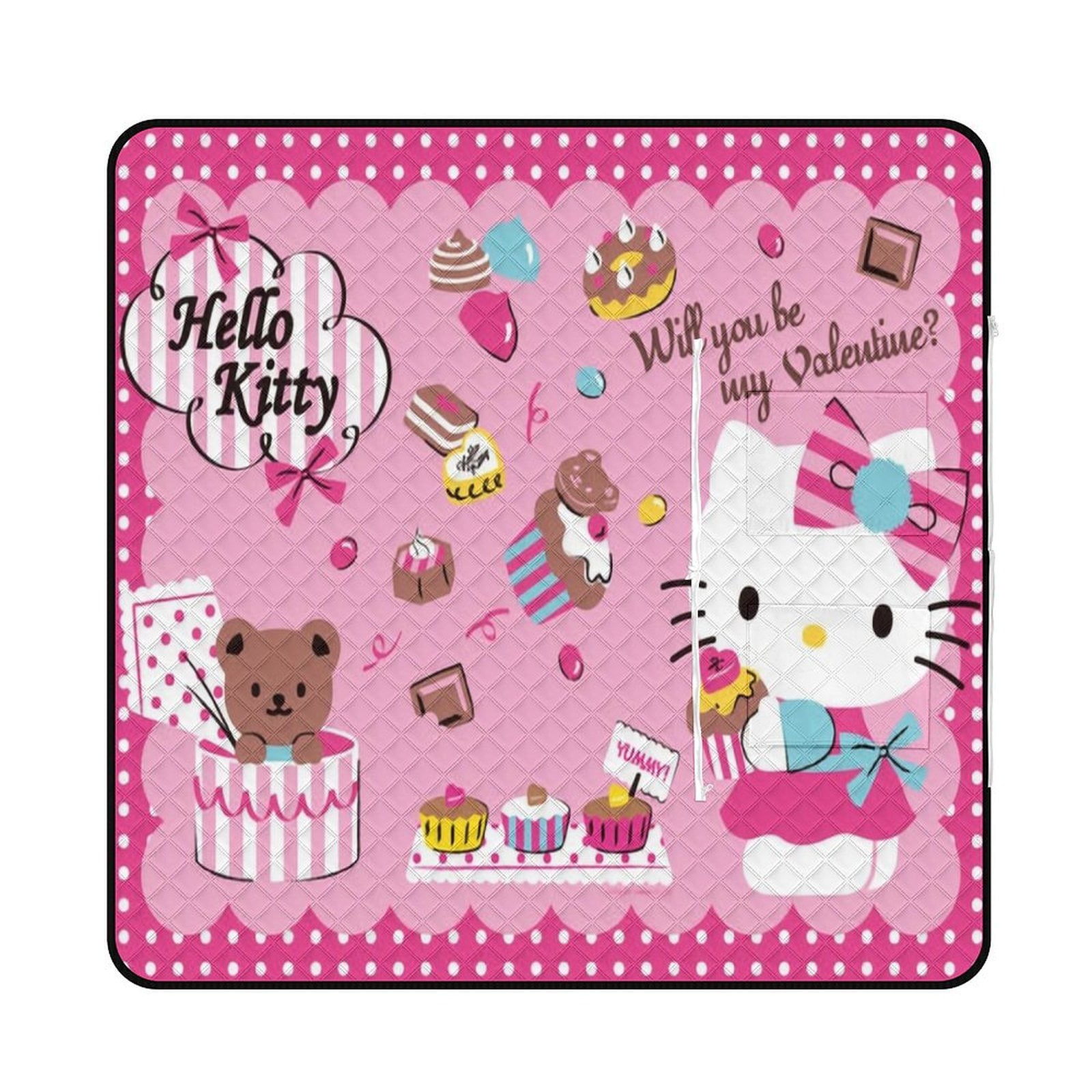 Hello Kitty Dessert Queue Picnic Blankets 59"x59" Extra Large Outdoor ...